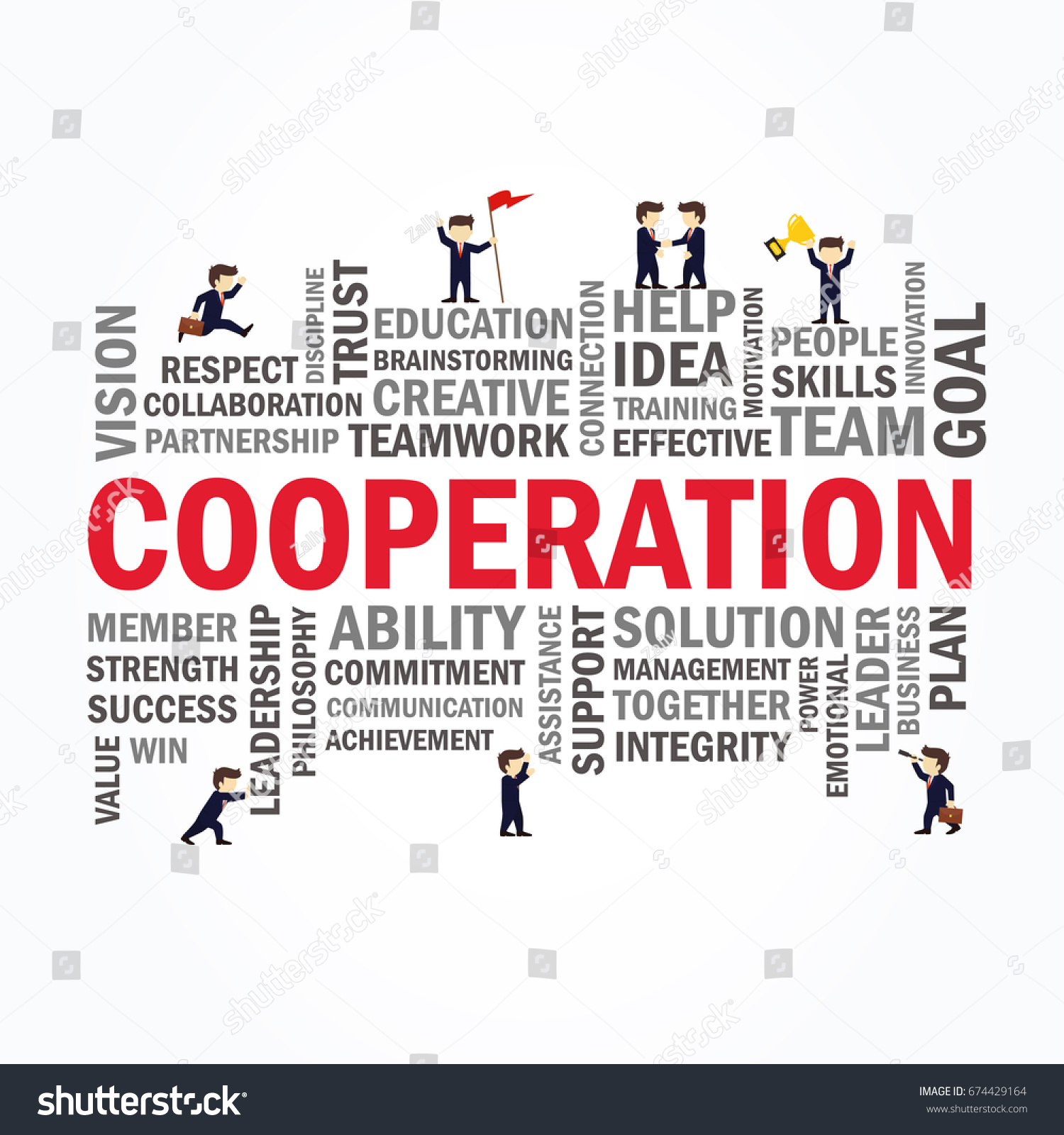 Word Cloud Cooperation Concept Vector Illustration Stock Vector ...