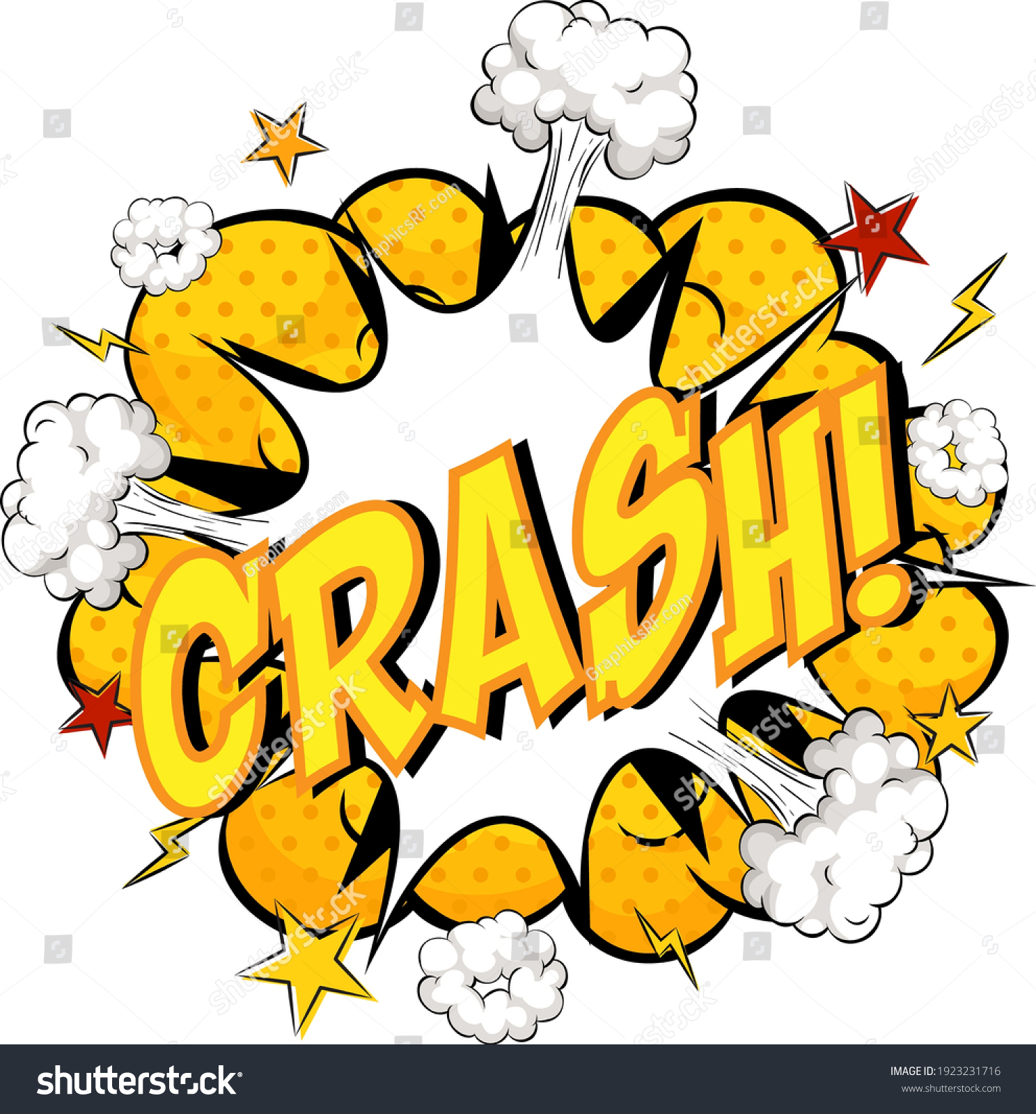 Word Crash On Comic Cloud Explosion Stock Vector (Royalty Free ...