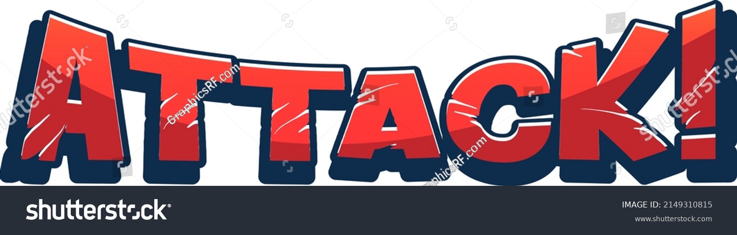 Word Design Attack Illustration Stock Vector (Royalty Free) 2149310815 ...