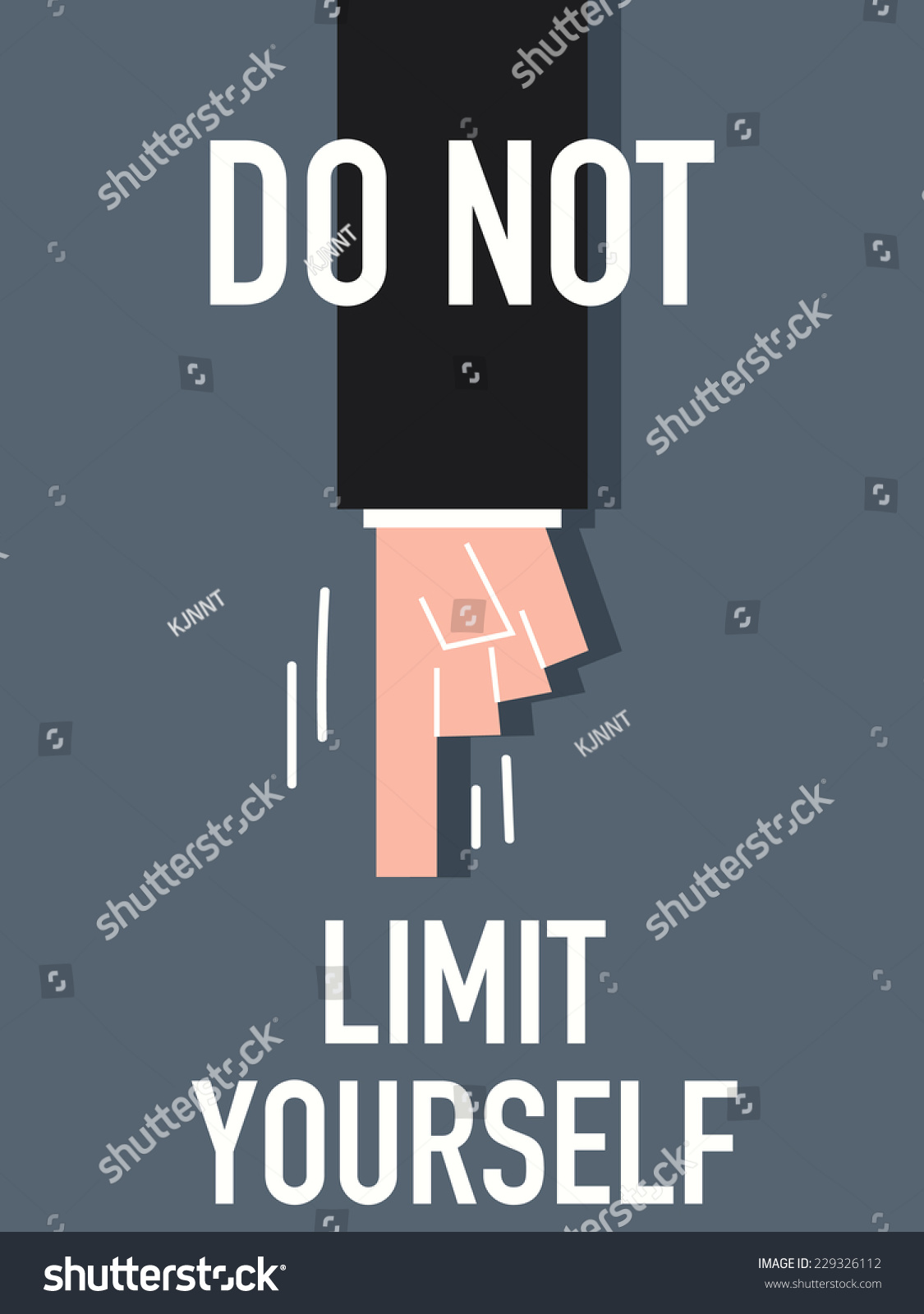 Word Do Not Limit Yourself Vector: vector de stock (libre de regalías ...