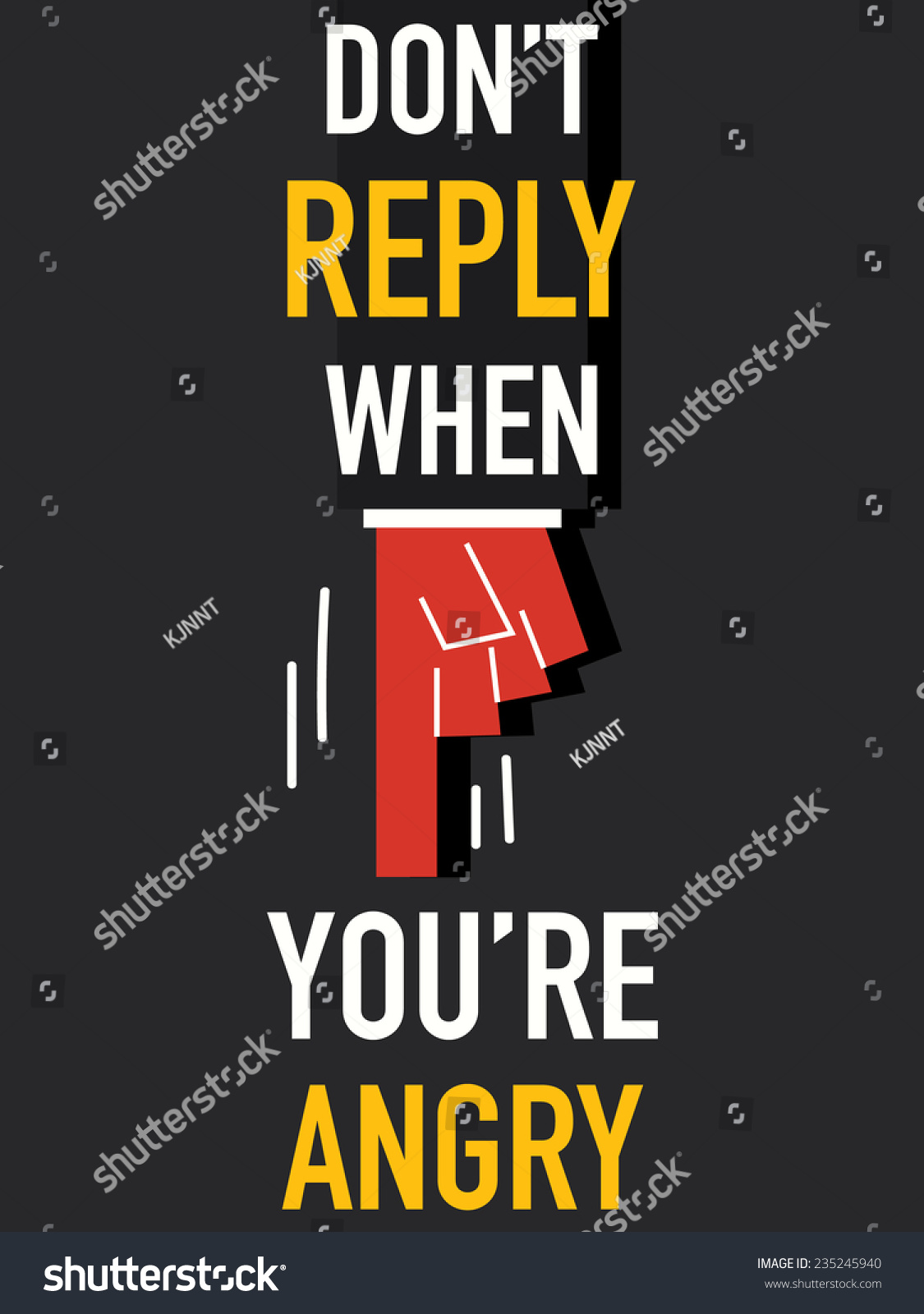 Word Do Not Reply When You Stock Vector (Royalty Free) 235245940 ...