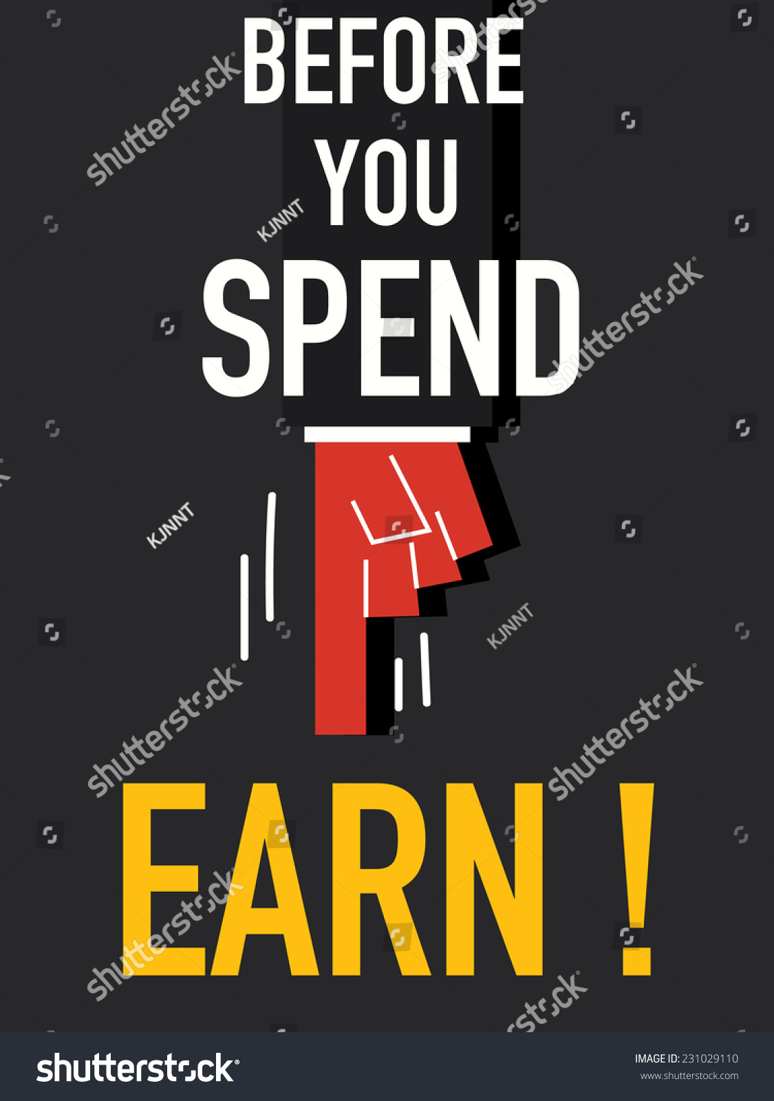 Word Earn Vector Illustration Stock Vector (Royalty Free) 231029110 ...