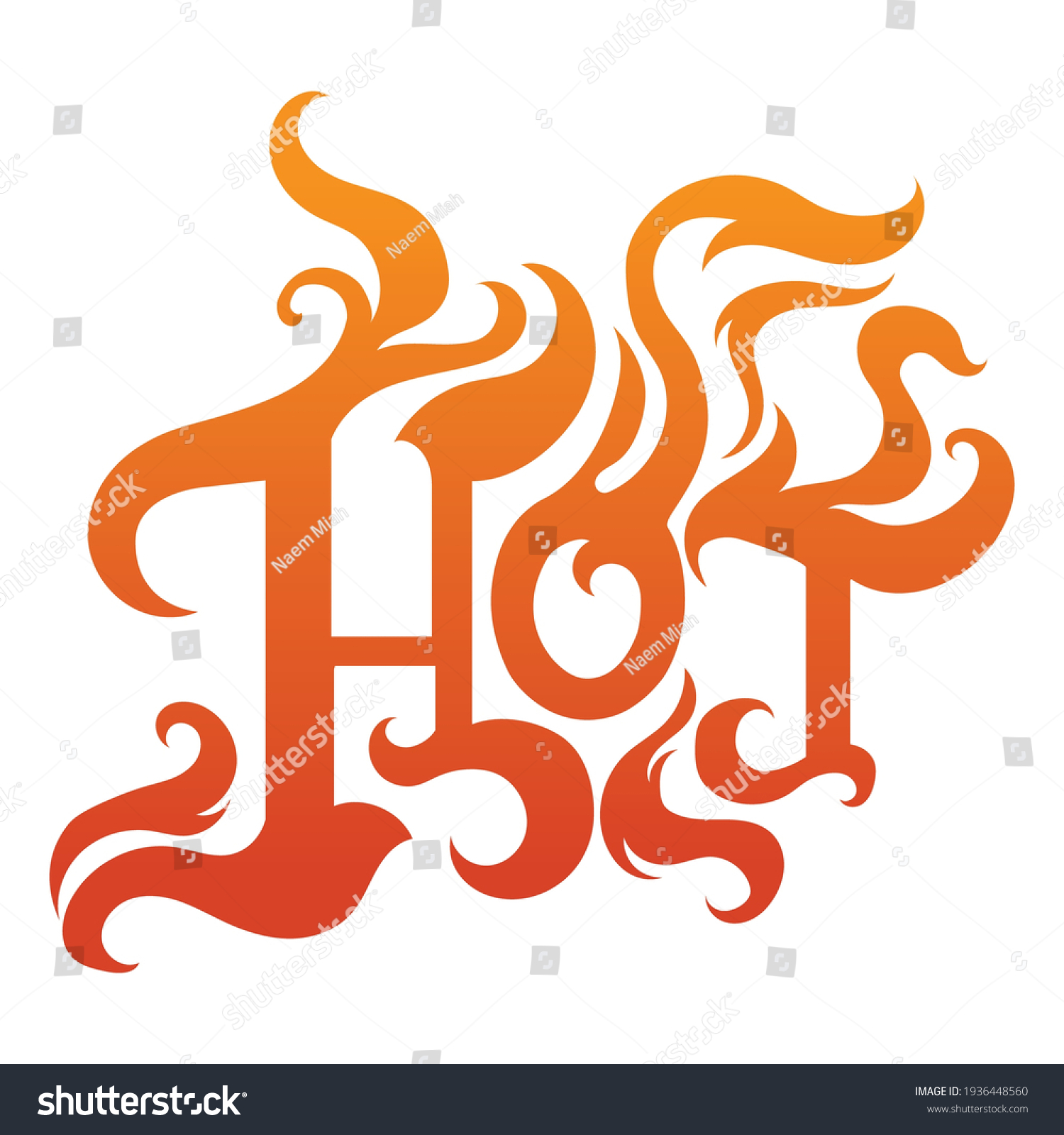 Word Hot Vector Illustration Eps10 Stock Vector (Royalty Free ...