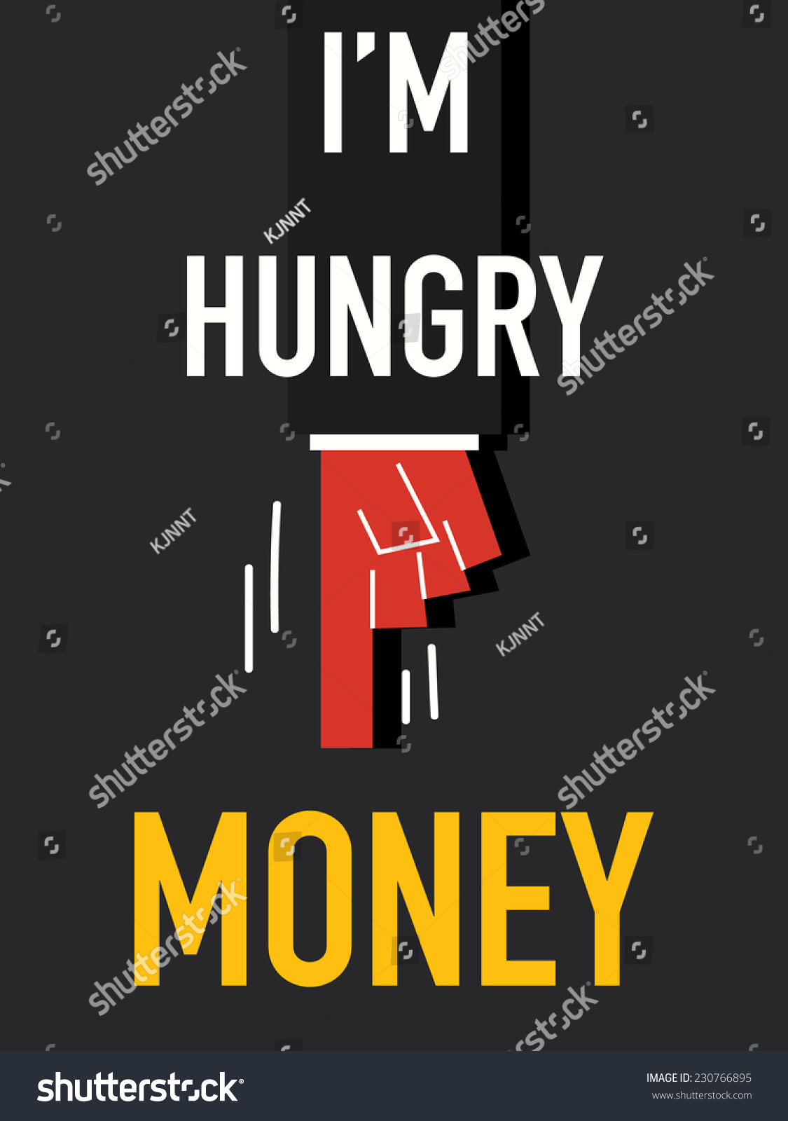 Word Im Hungry Stock Vector (Royalty Free) 230766895 | Shutterstock