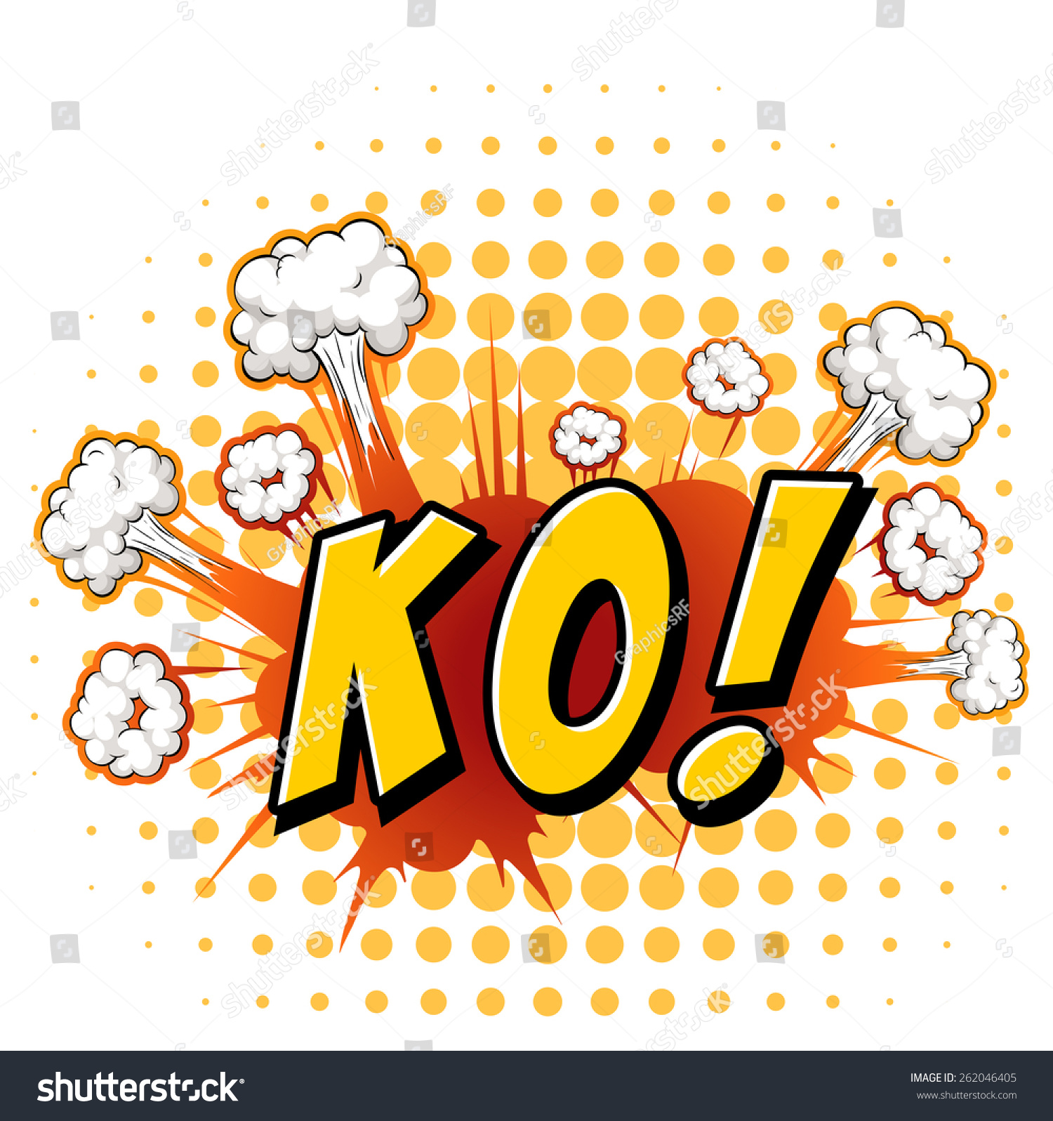 Word Ko Cloud Explosion Background Stock Vector (Royalty Free ...