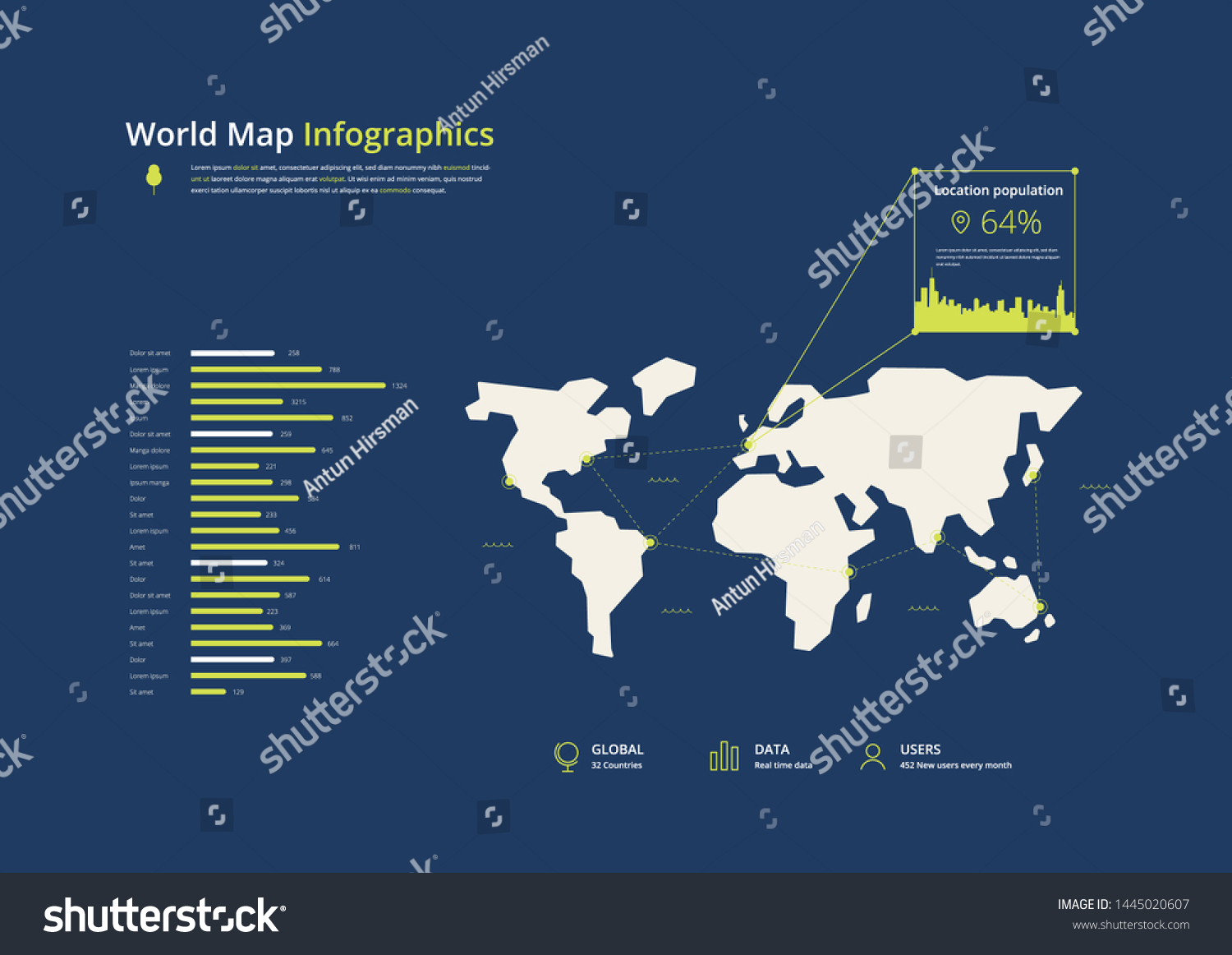 Word Map Data Infographics Vector Illustration Stock Vector (Royalty ...