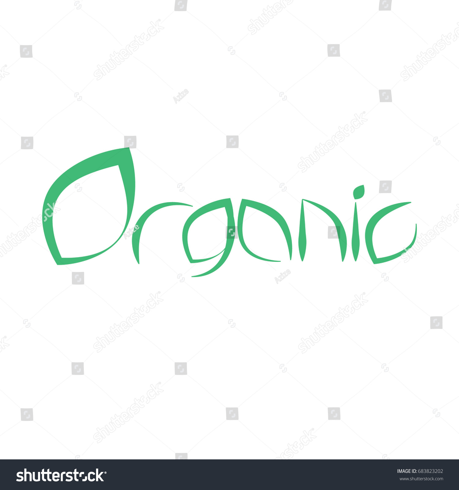 Word Organic Vector Stock Vector (Royalty Free) 683823202 | Shutterstock