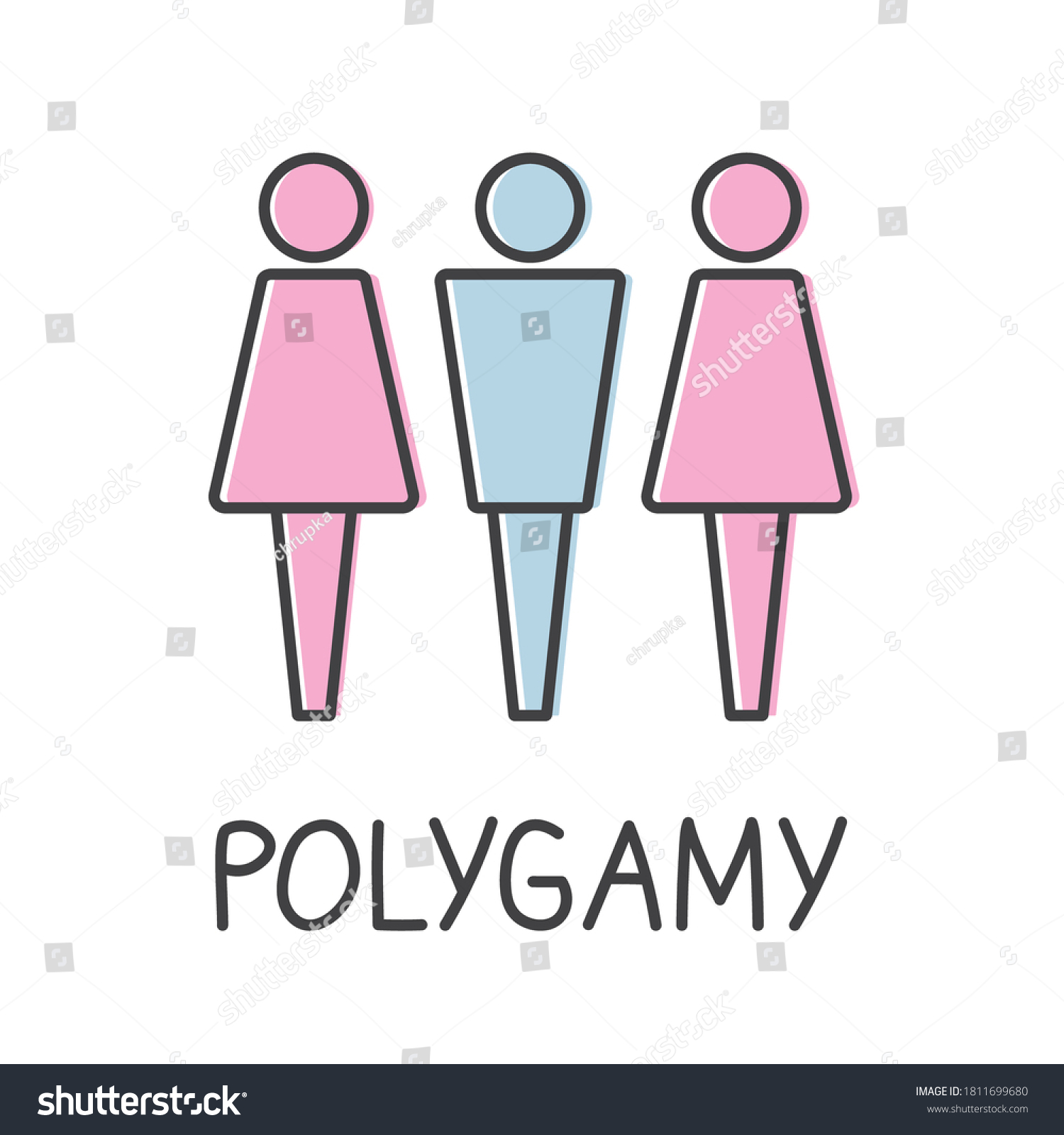 Word Polygamy Concept Vector Illustration: Vector có sẵn (miễn phí bản ...