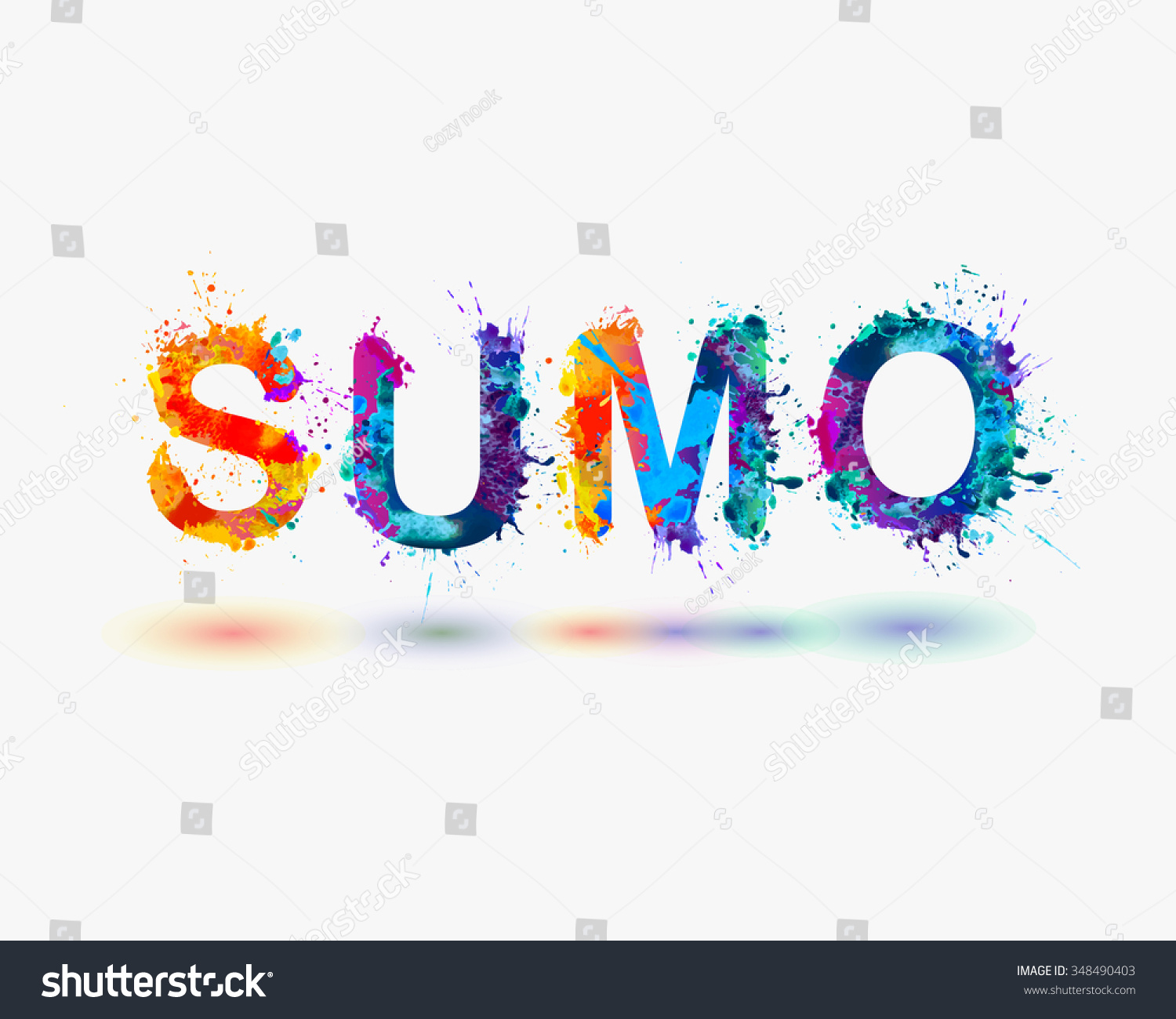 Word Sumo Rainbow Splash Paint Stock Vector (Royalty Free) 348490403 ...
