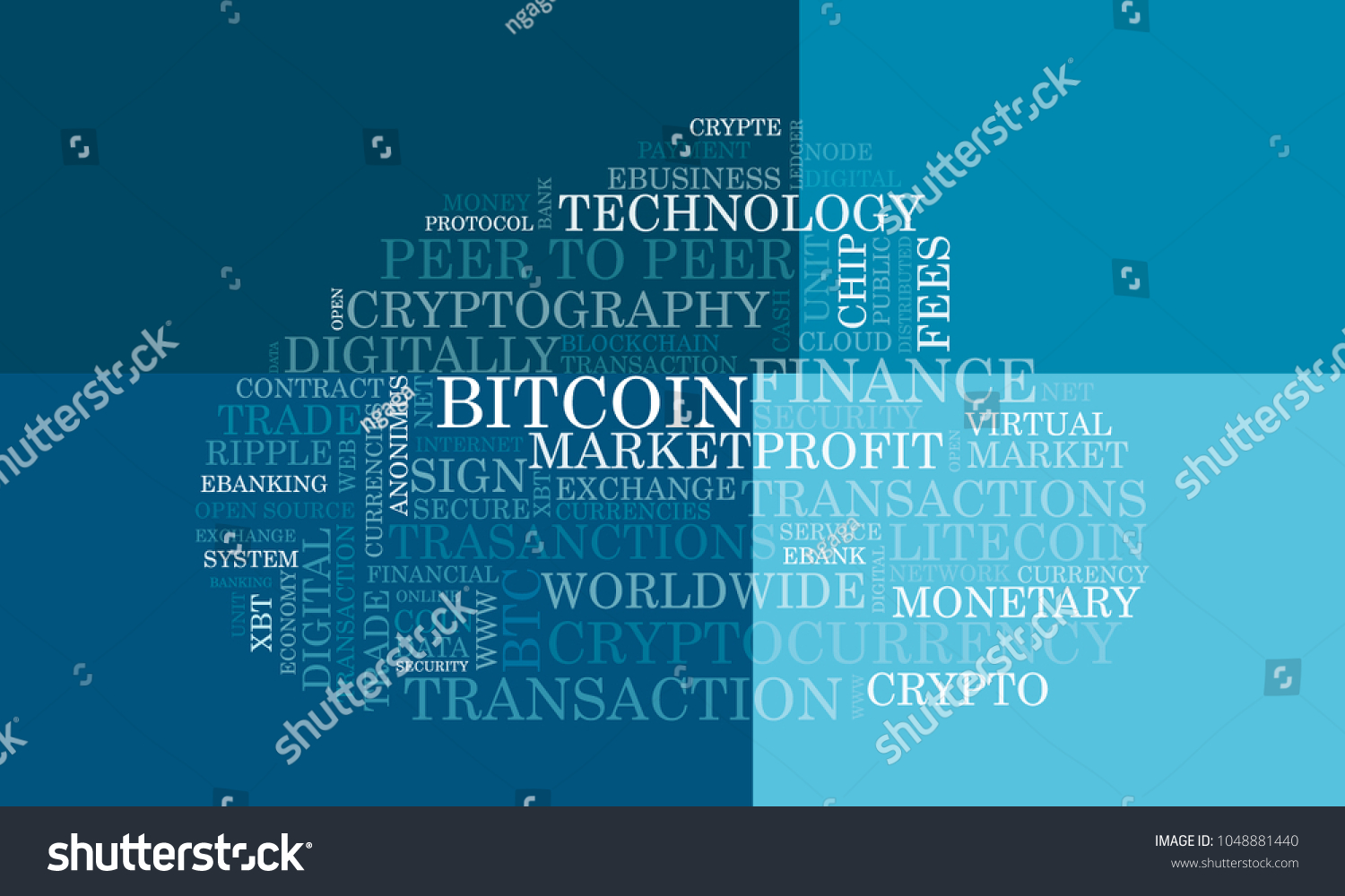 Word Tag Cloud Bitcoin Crypto Currency Stock Vector (Royalty Free ...