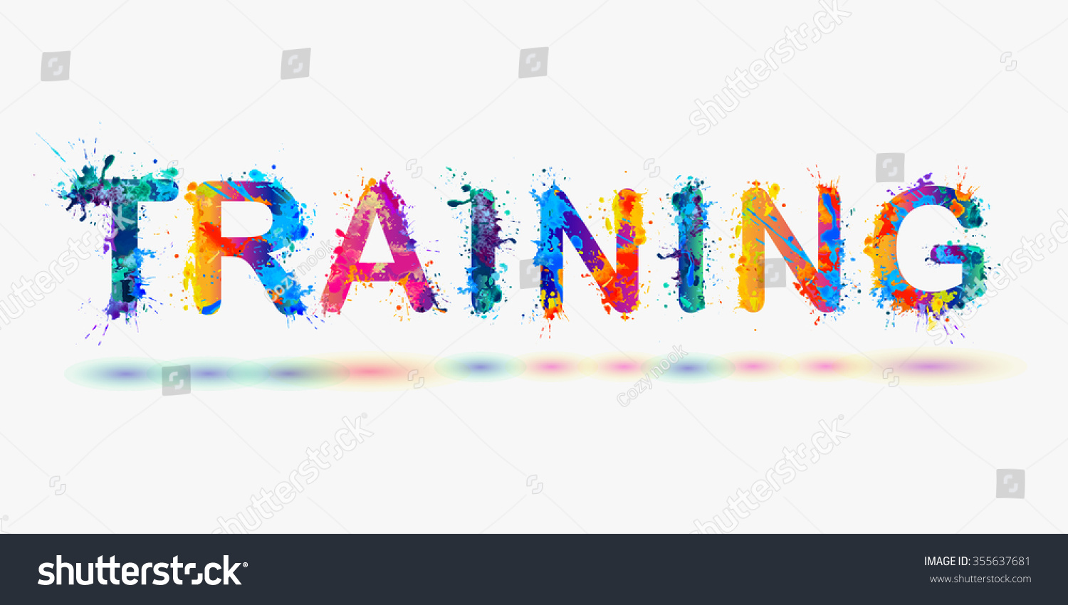 Word Training Rainbow Splash Paint : image vectorielle de stock (libre ...