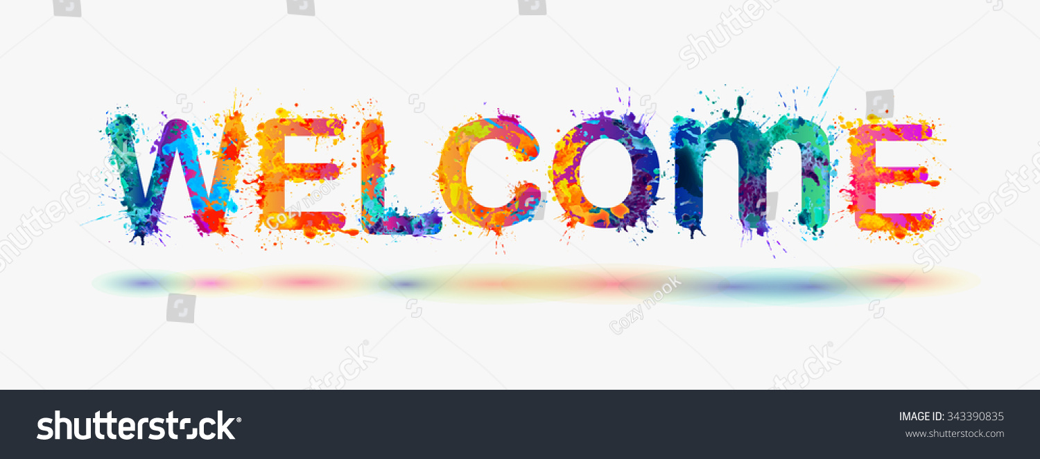 Word Welcome Splash Paint : image vectorielle de stock (libre de droits ...