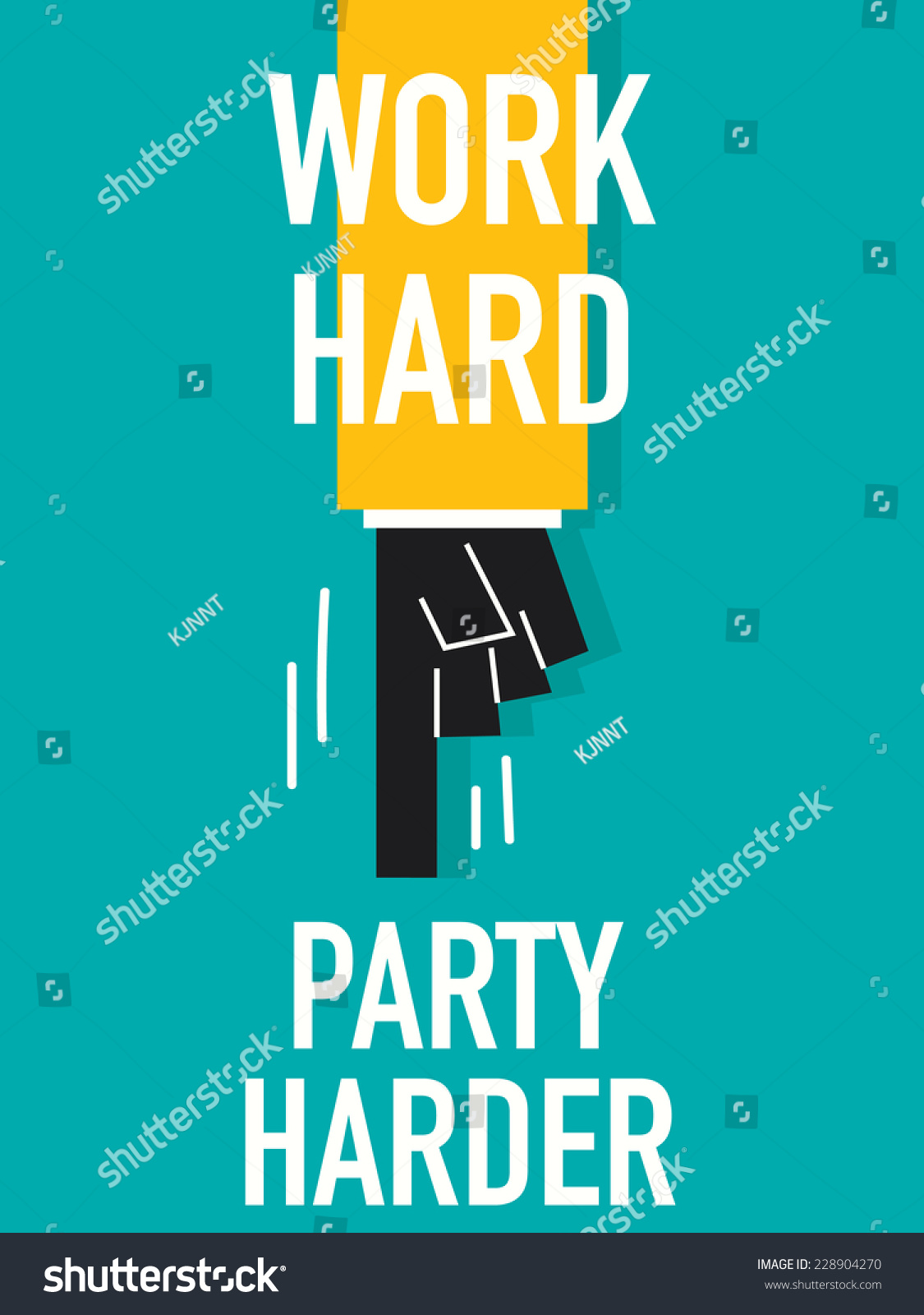 Word Work Hard Vector Illustration Stock Vector (Royalty Free ...