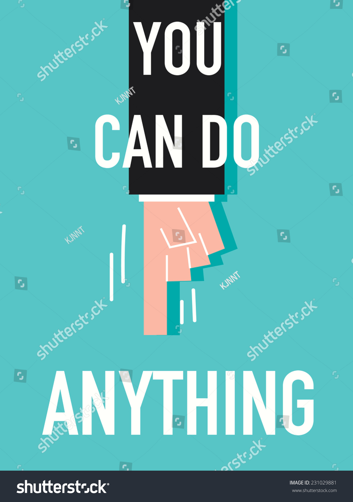 Word You Can Do Vector Illustration: vector de stock (libre de regalías ...