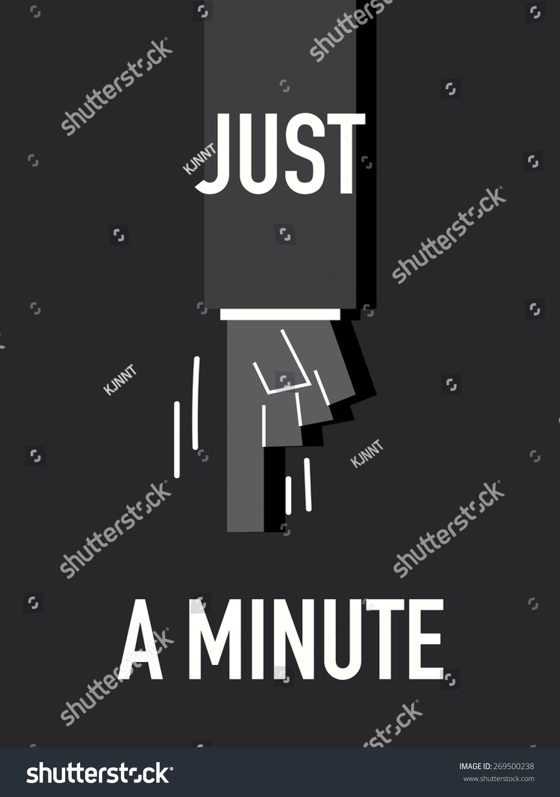 Words Just Minute Stock Vector (Royalty Free) 269500238 | Shutterstock