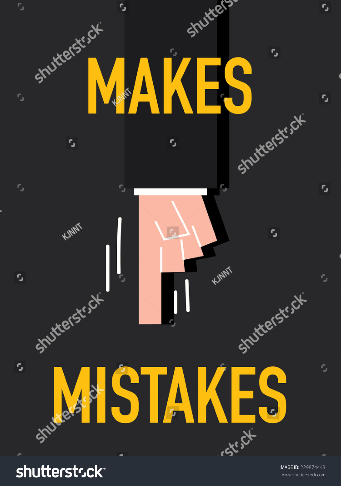 Words Makes Mistakes Vector Illustration Image Vectorielle 229874443 ...