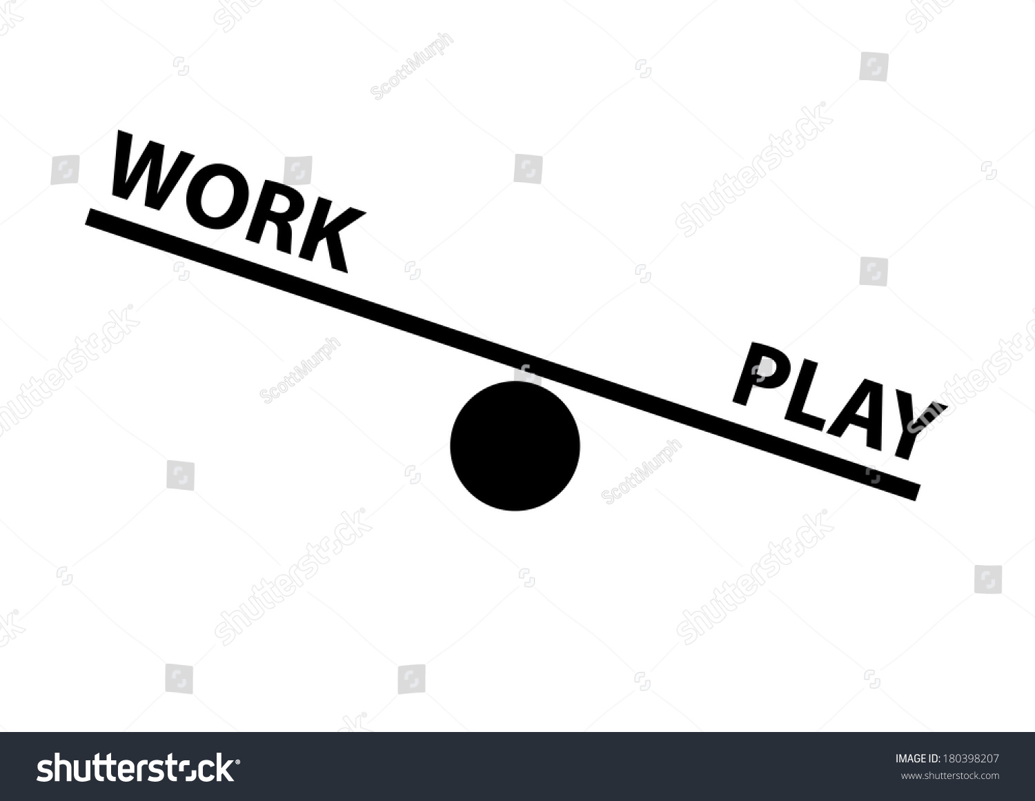 Work Play Balance Concept Vector Stock Vector (Royalty Free) 180398207