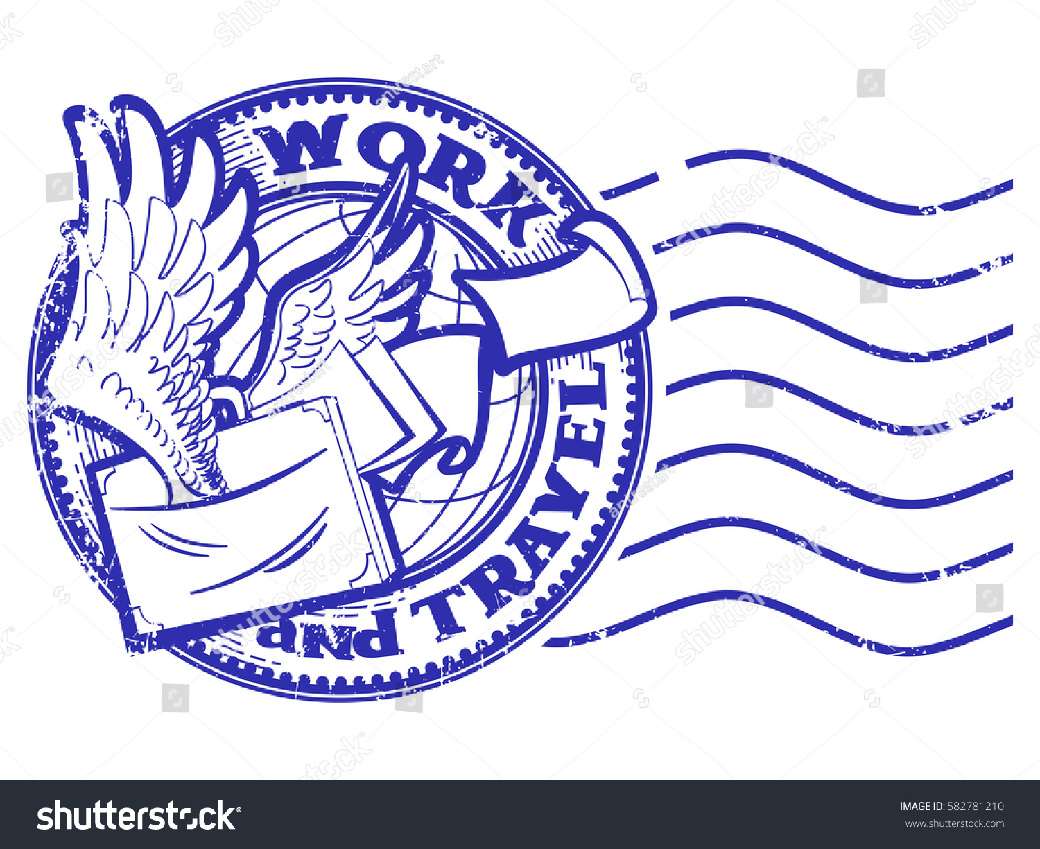 Work Travel Vector Logo: vector de stock (libre de regalías) 582781210 ...