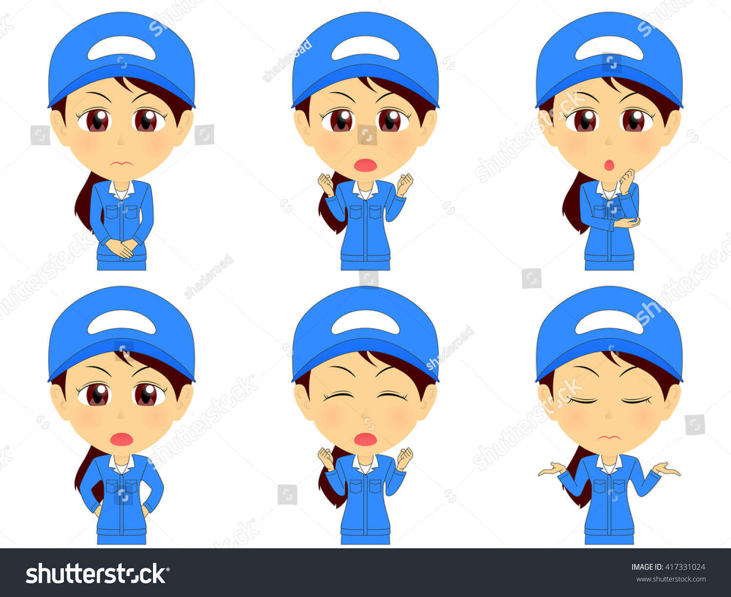 Work Clothes Woman Set Stock Vector (Royalty Free) 417331024