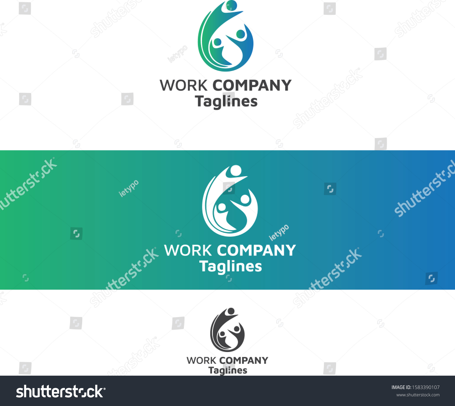 Work Company Logo Design Template Stock Vector (Royalty Free) 1583390107
