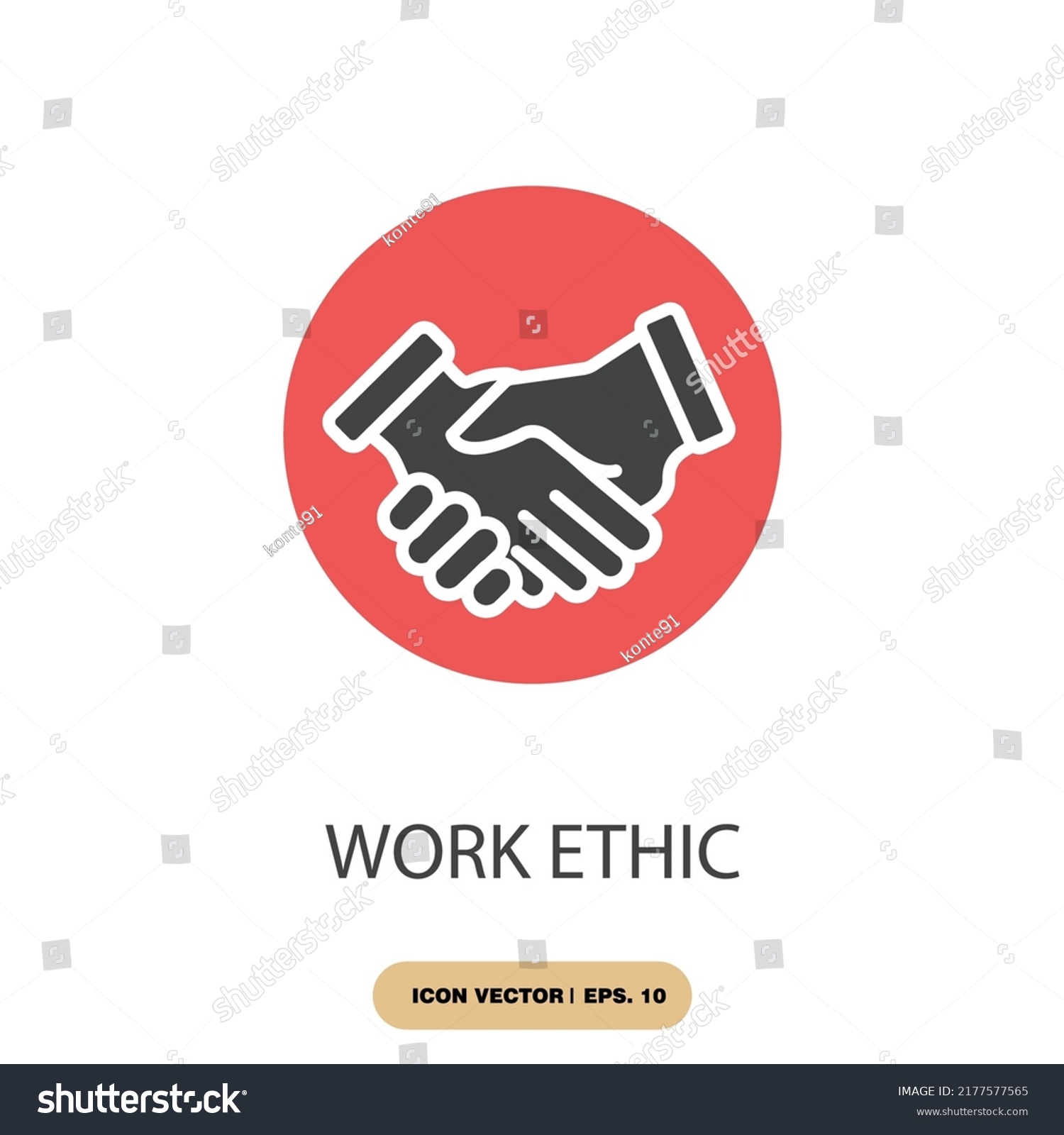 Work Ethic Icons Symbol Vector Elements Stock Vector (Royalty Free ...