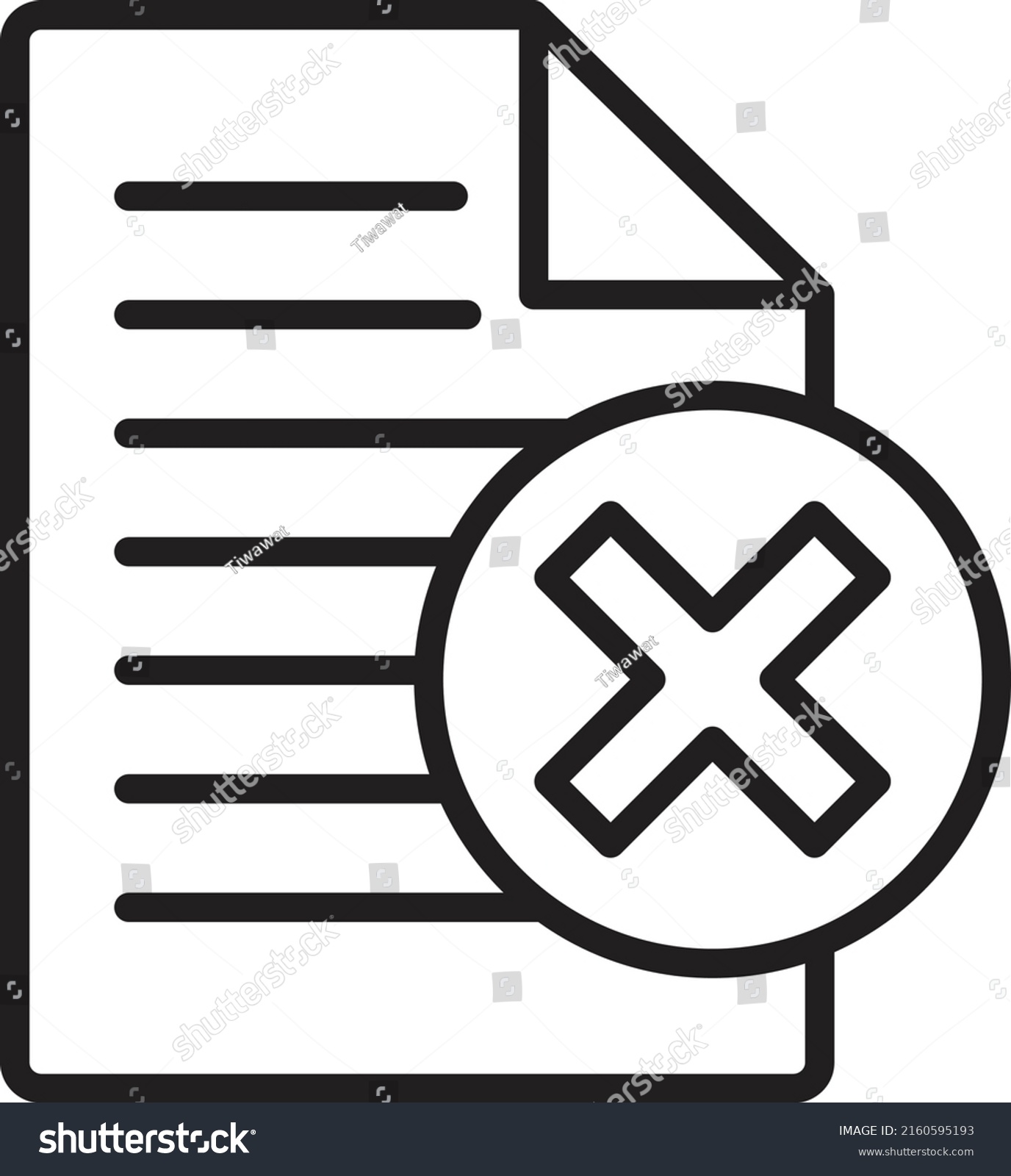 Work File Icon White Background Stock Vector (Royalty Free) 2160595193 ...