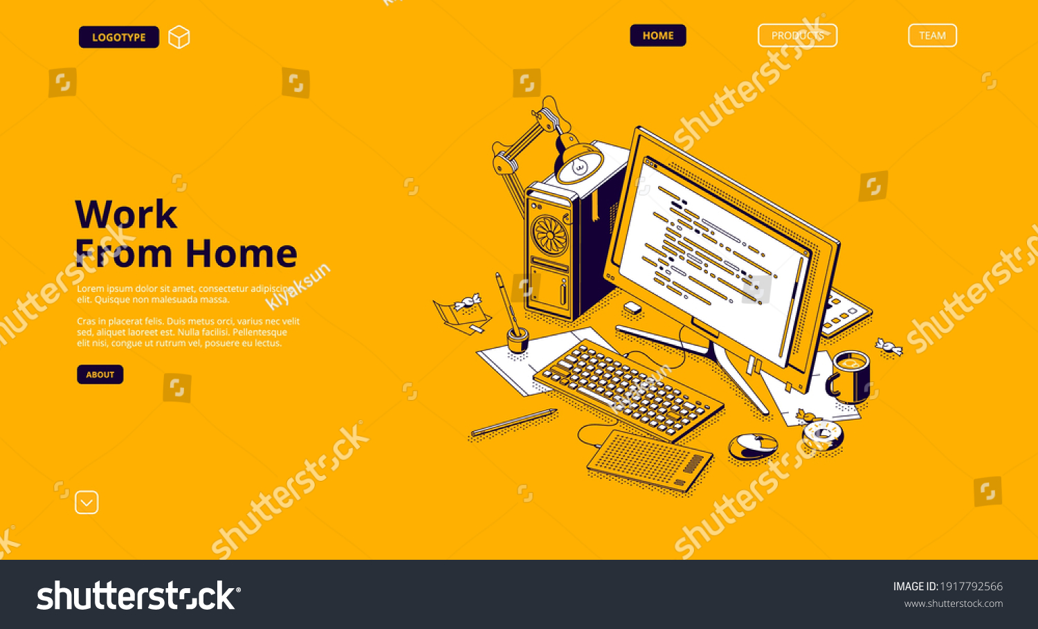 Work Home Isometric Landing Page Programmer Stock Vector (Royalty Free ... Work Home Isometric Landing Page Programmer Stock Vector (Royalty Free ...