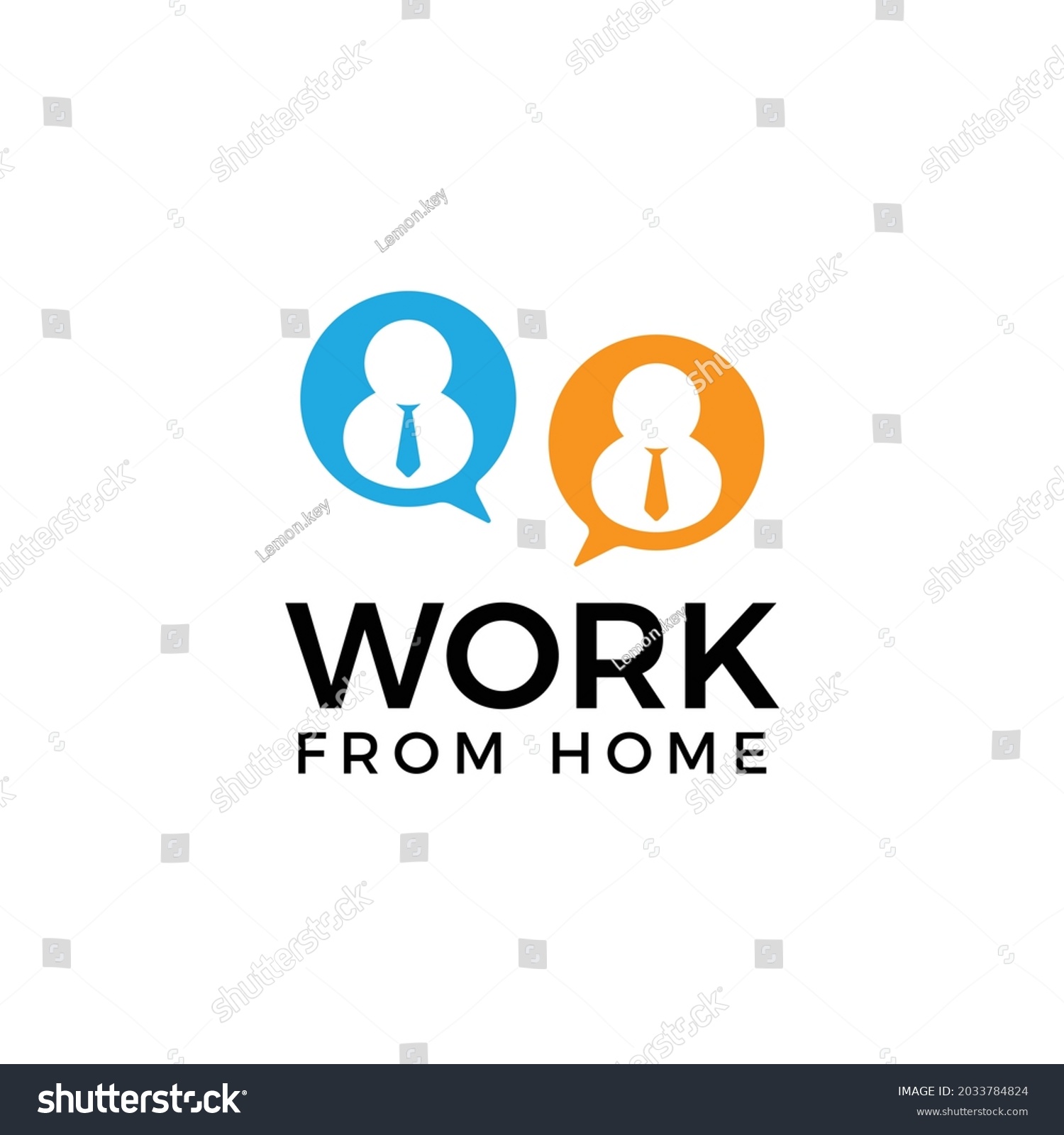 Work Home Logo Icon Stock Vector (Royalty Free) 2033784824
