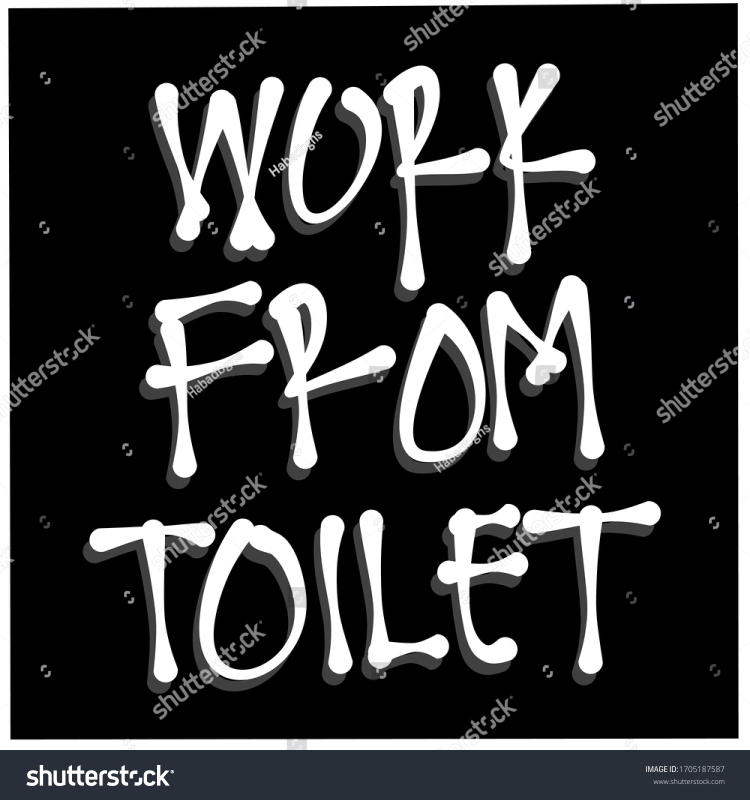 Work Toilet Vector Illustration Stock Vector (Royalty Free) 1705187587