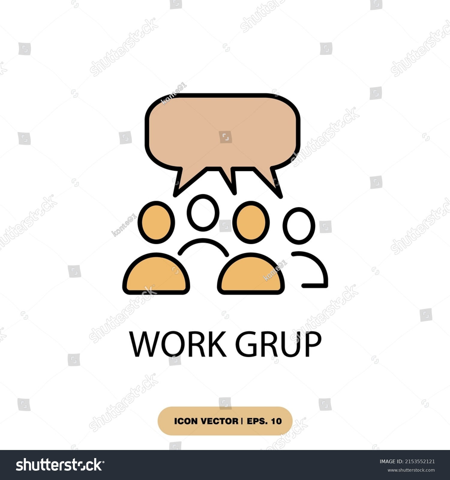 Work Grup Icons Symbol Vector Elements Stock Vector (Royalty Free ...