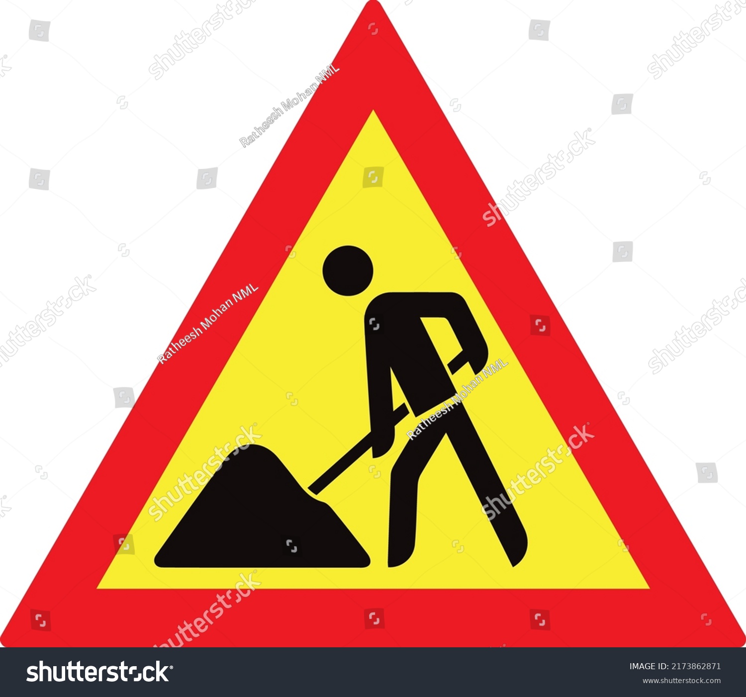 Work Progress Road Sign Stock Vector (Royalty Free) 2173862871 ...