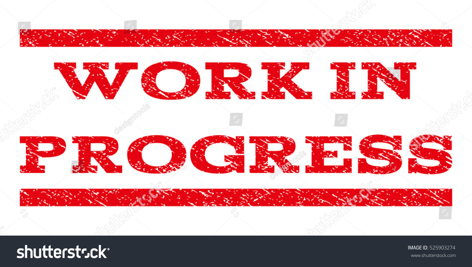 Work Progress Watermark Stamp Text Tag Stock Vector (Royalty Free ...