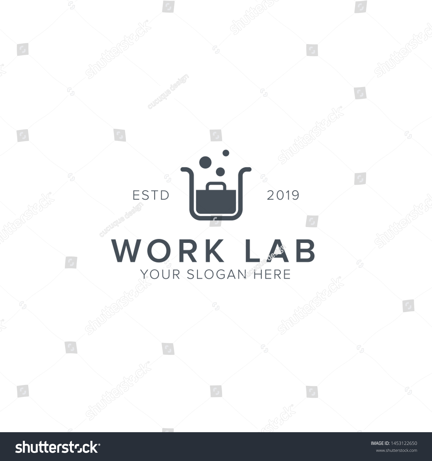 Work Lab Icon Logo Design Template Stock Vector (Royalty Free ...