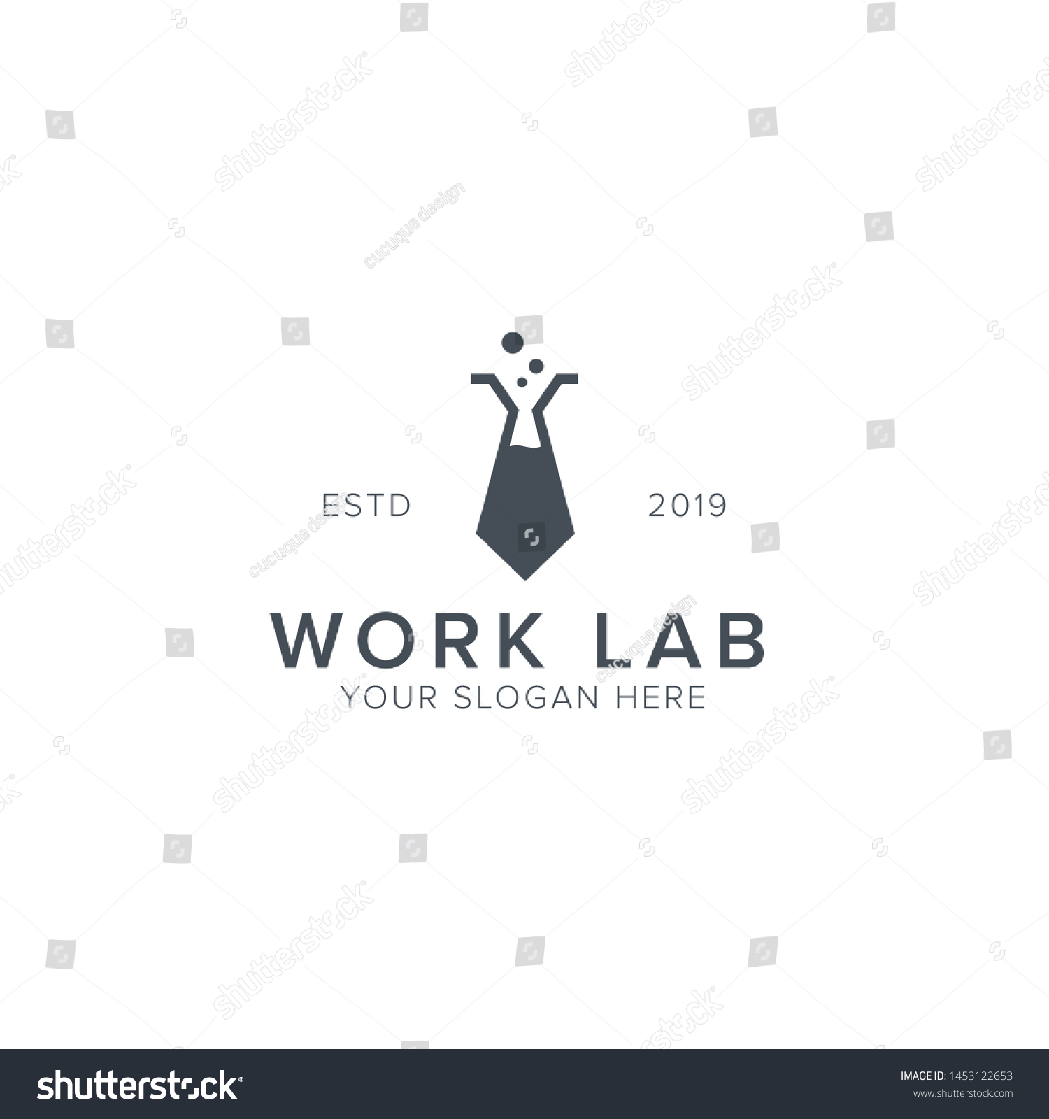 Work Lab Icon Logo Design Template Stock Vector (Royalty Free) 1453122653
