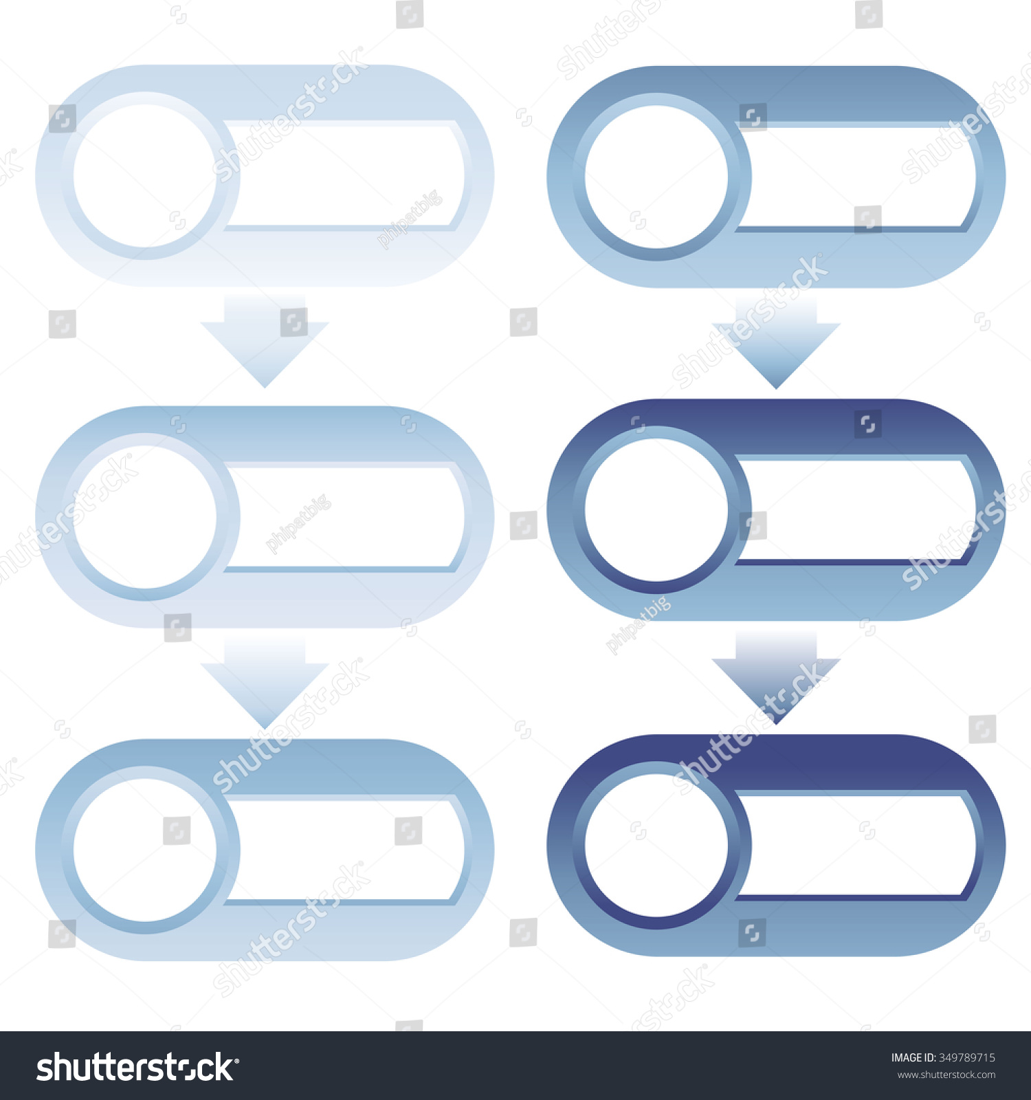 Work Process Diagram Business Template Presentation Stock Vector ...