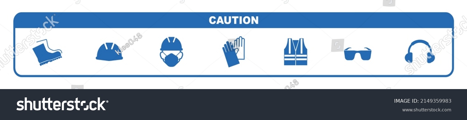 Work Safety Sign On White Background Stock Vector (Royalty Free ...