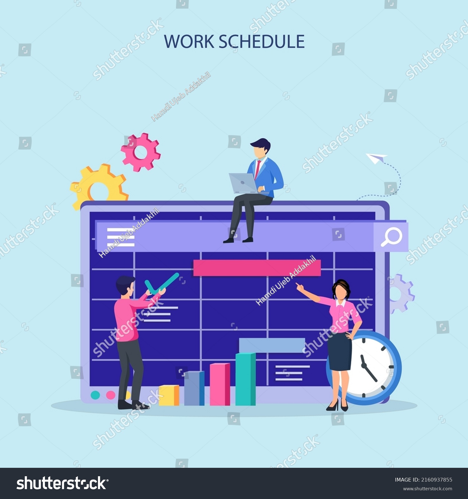 Work Schedule Concept Vector Week Schedule Stock Vector (Royalty Free ...