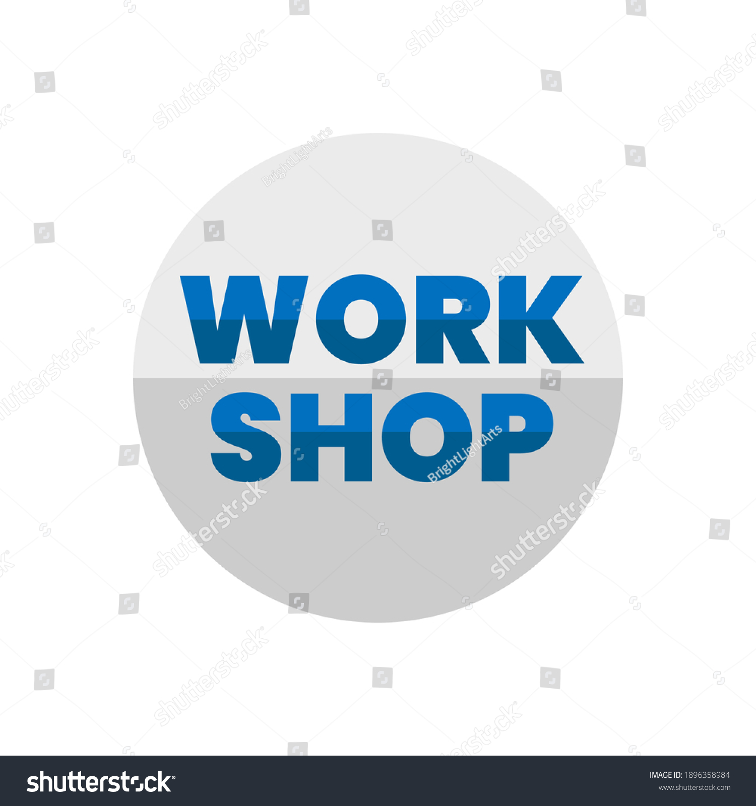 Work Shop Icon Label Design Vector Stock Vector (Royalty Free ...
