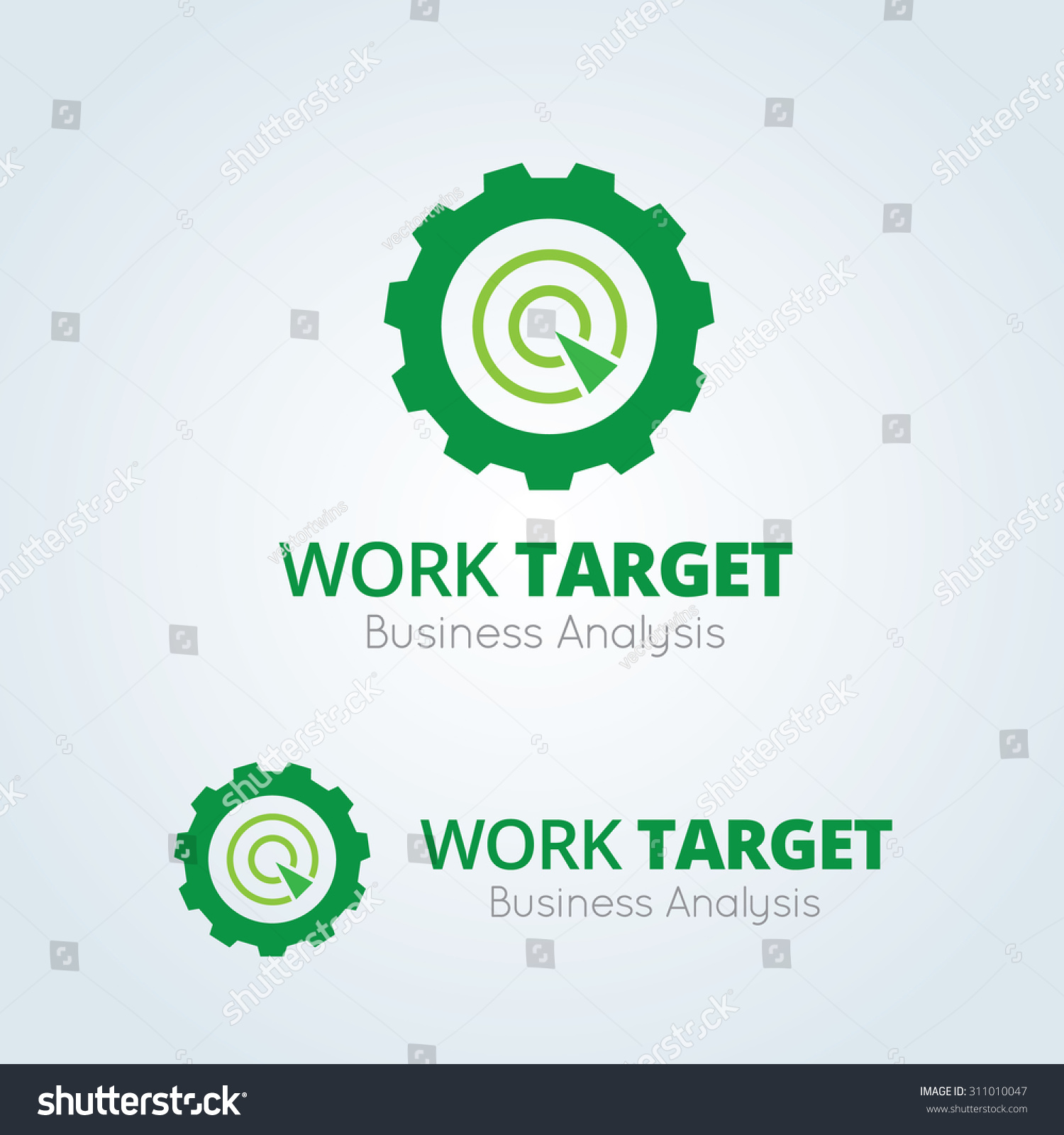 Work Target Logo Gear Symbol Stock Vector (Royalty Free) 311010047 ...