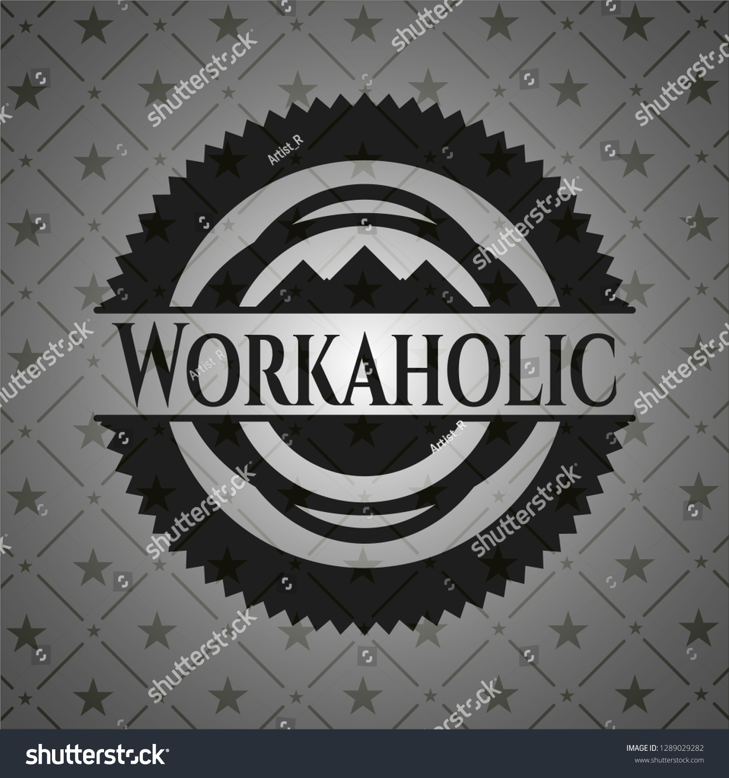 Workaholic Black Badge Stock Vector (Royalty Free) 1289029282 ...