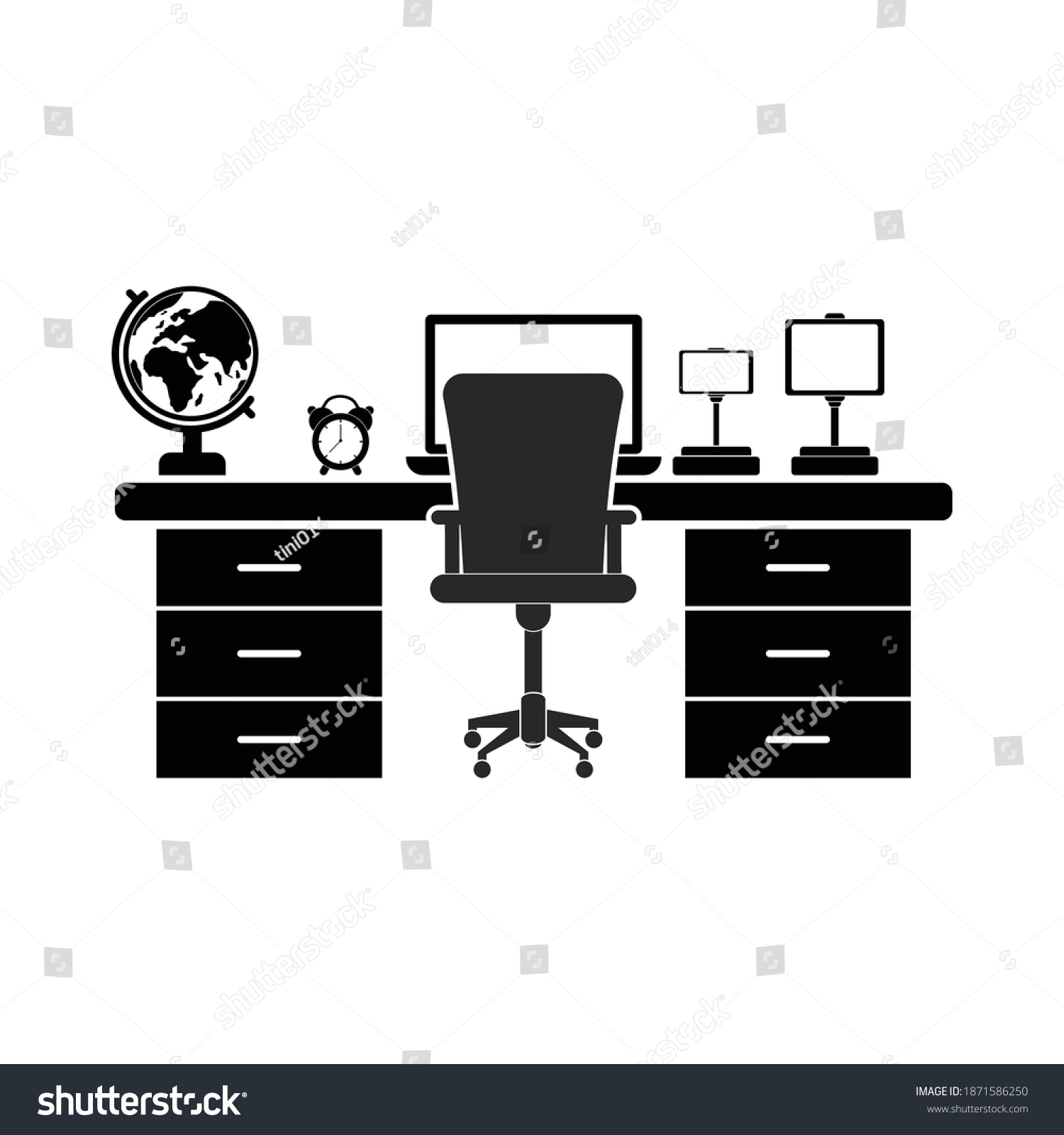 Workbench Icon Vector Symbol Illustrations Stock Vector (Royalty Free ...