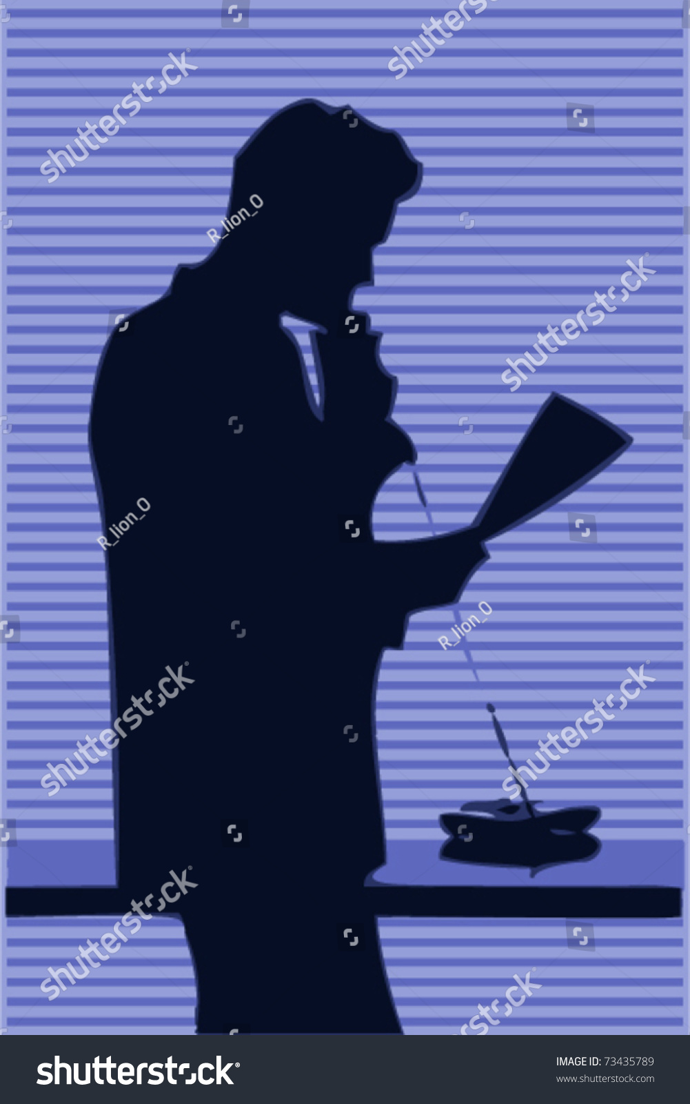 Worker Calling Office Vector Stock Vector (Royalty Free) 73435789 ...