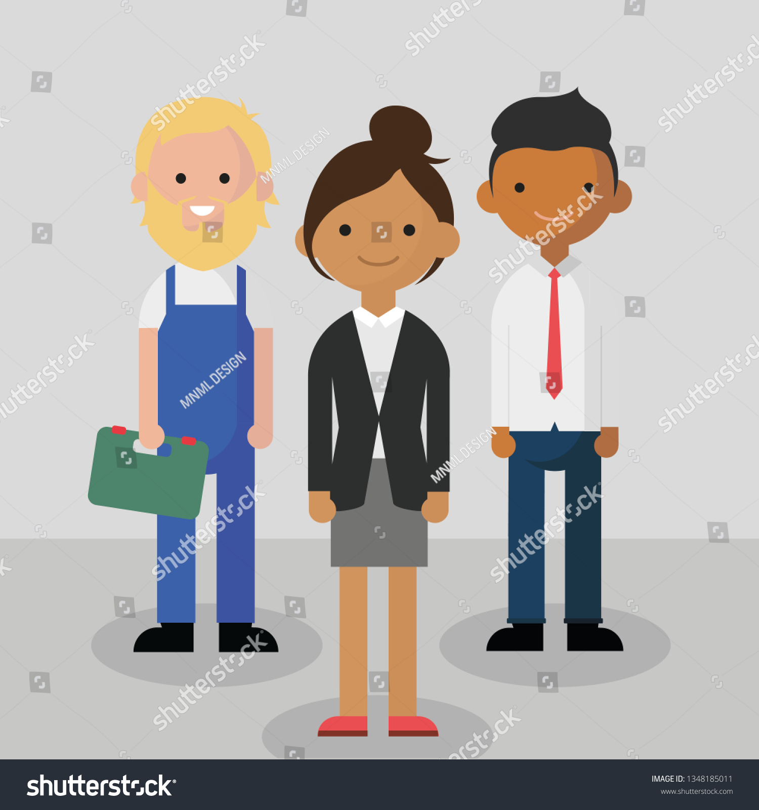 Worker Character Illustration Stock Vector (Royalty Free) 1348185011 ...