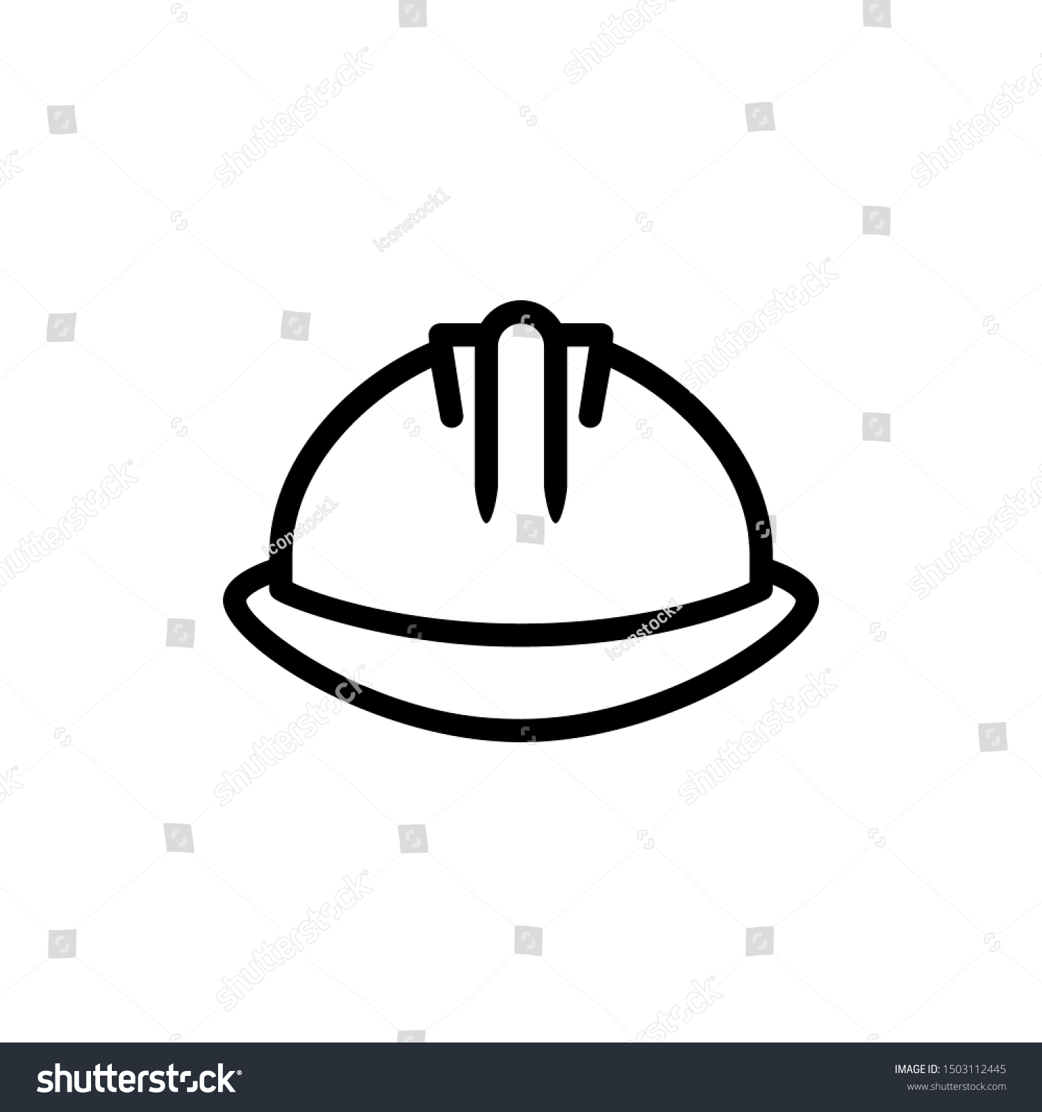 Worker Hat Icon Helmet Symbol Stock Vector (Royalty Free) 1503112445