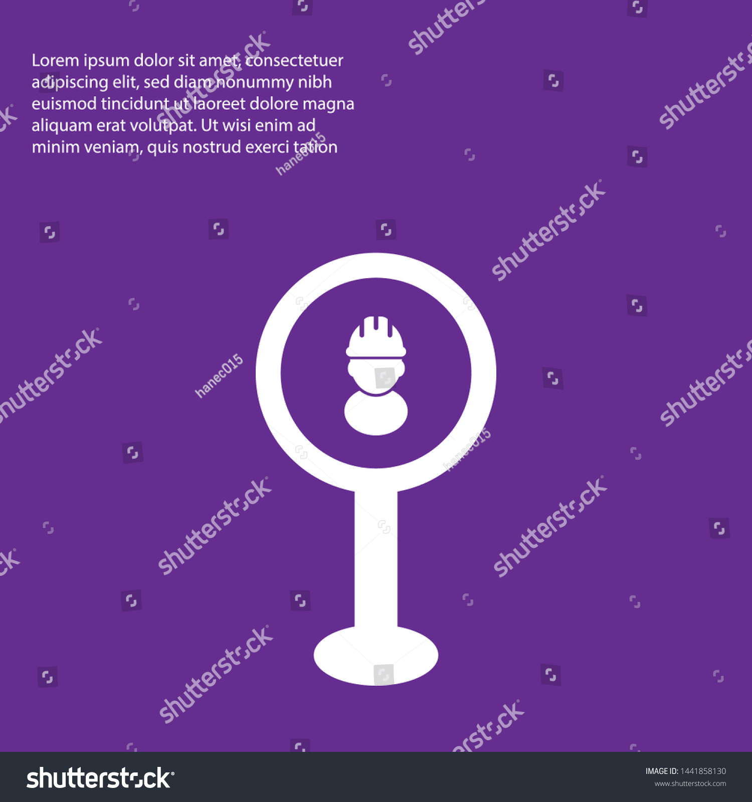 Worker Icon Worker Symbol Map Pin Stock Vector (Royalty Free ...