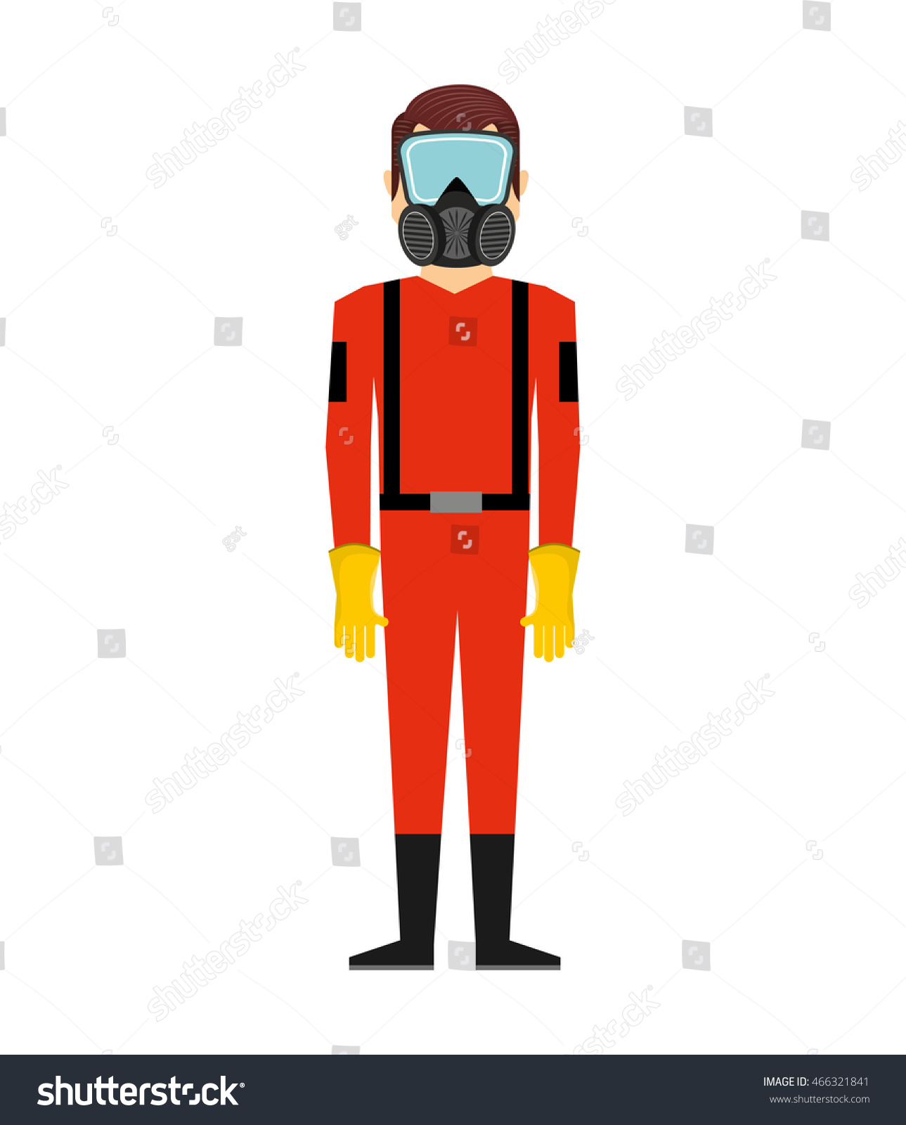 Worker Man Uniform Security Icon Graphic Stock Vector (Royalty Free ...