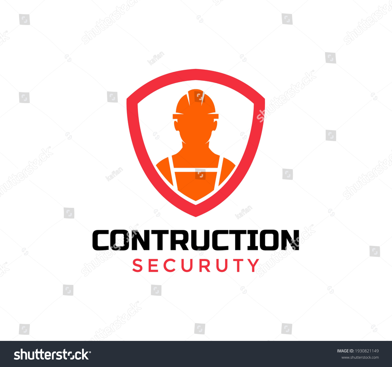 Worker Safety Logo Design Vector Illustration Stock Vector (Royalty ...