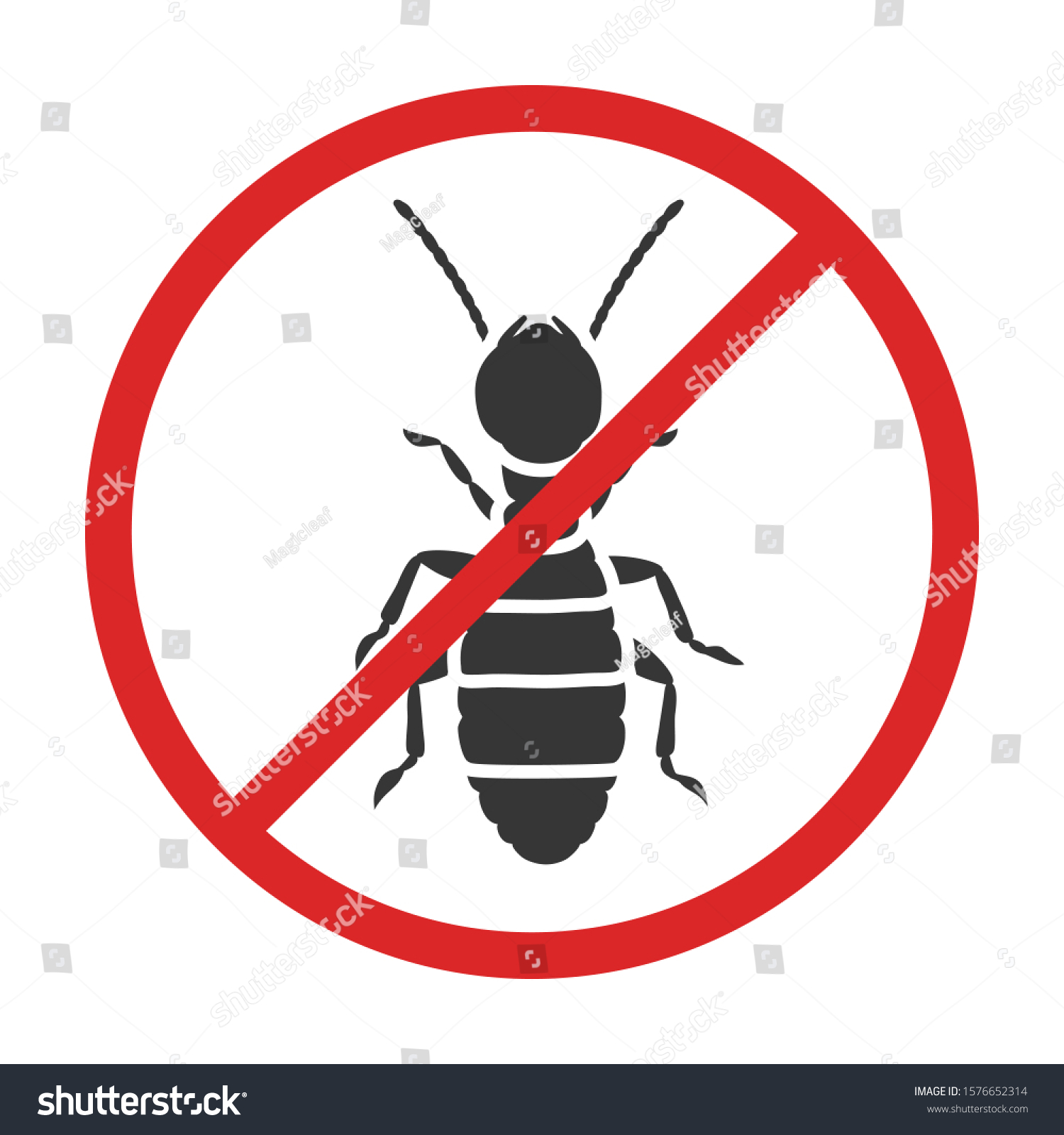 Worker Termite Vector Iconblack Vector Icon Stock Vector (Royalty Free ...