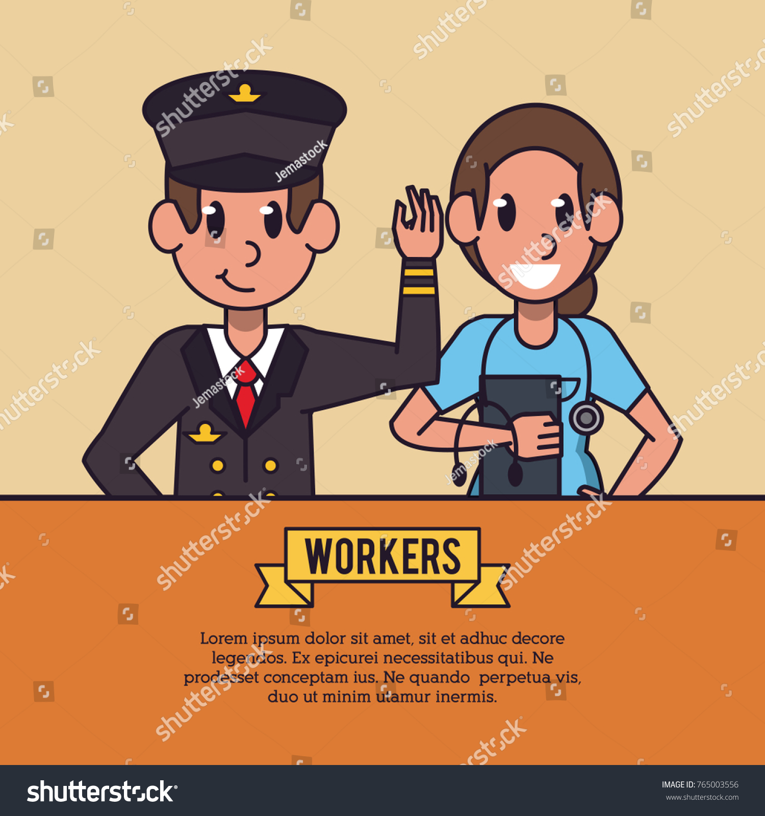Workers Infographic Cartoon Stock Vector (Royalty Free) 765003556 ...