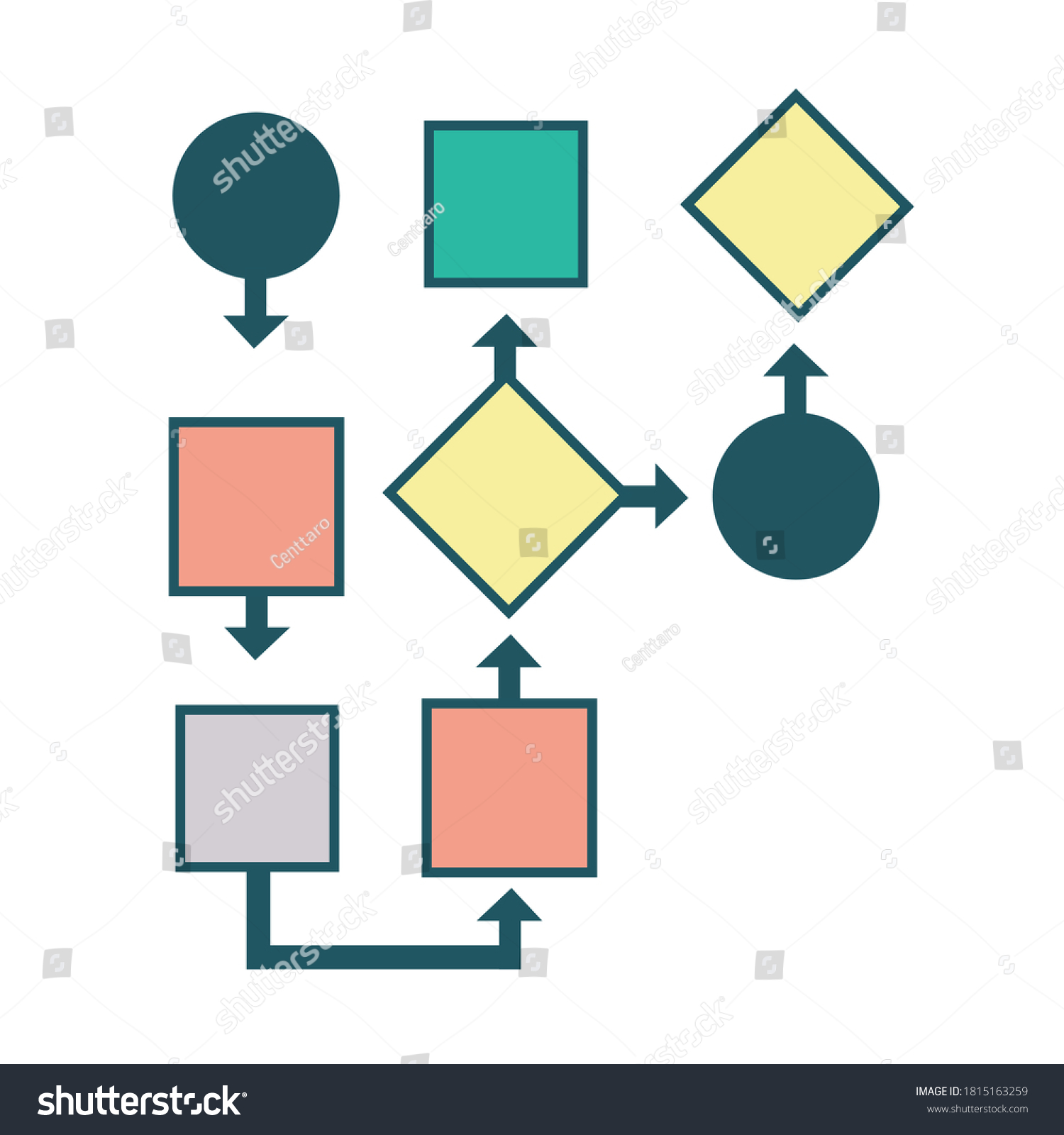 Workflow Bpm Terminology Icon Vector Stock Vector (Royalty Free) 1815163259